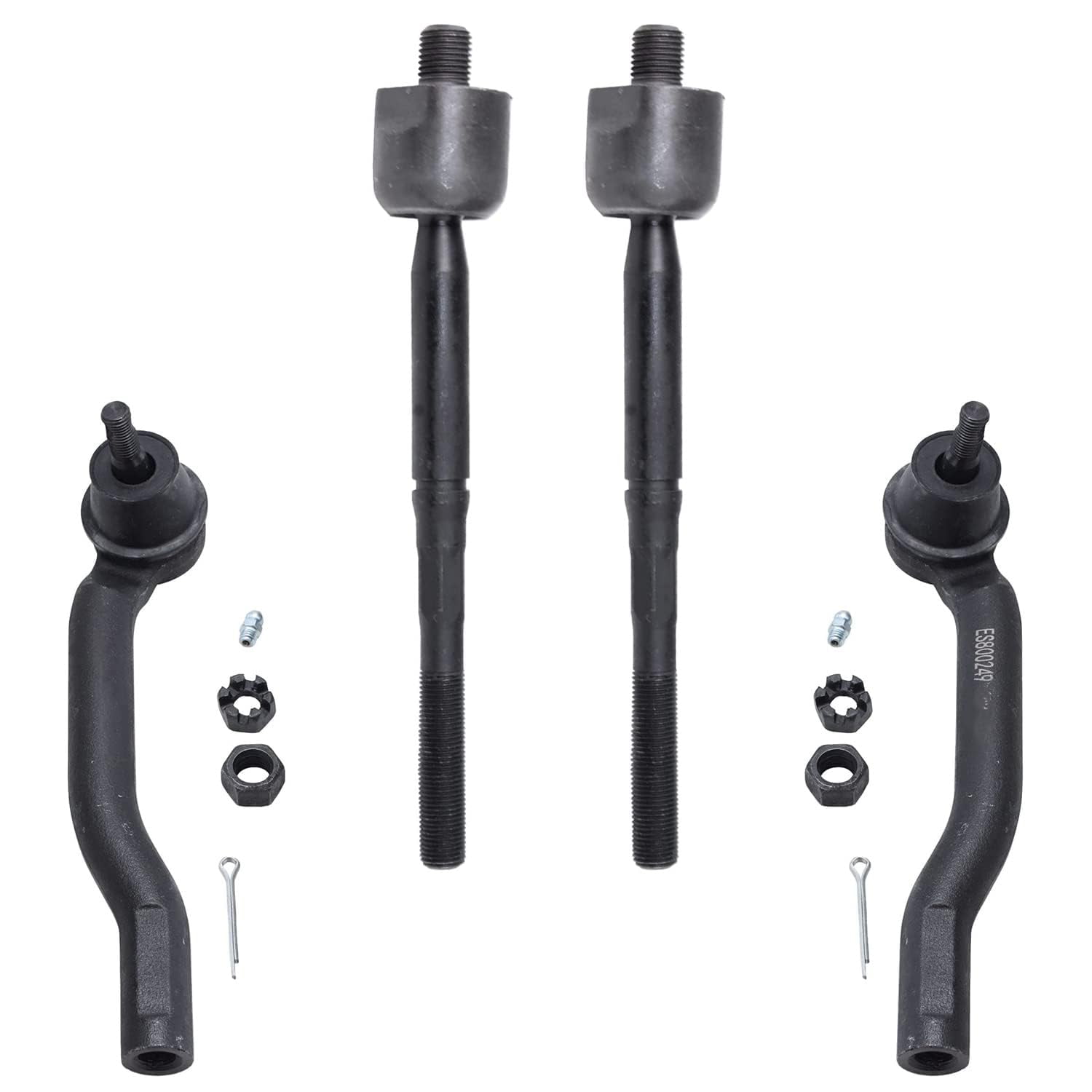 Detroit Axle - Complete 4pc Front Inner Outer Tie Rod Ends Kit for 2009 ...