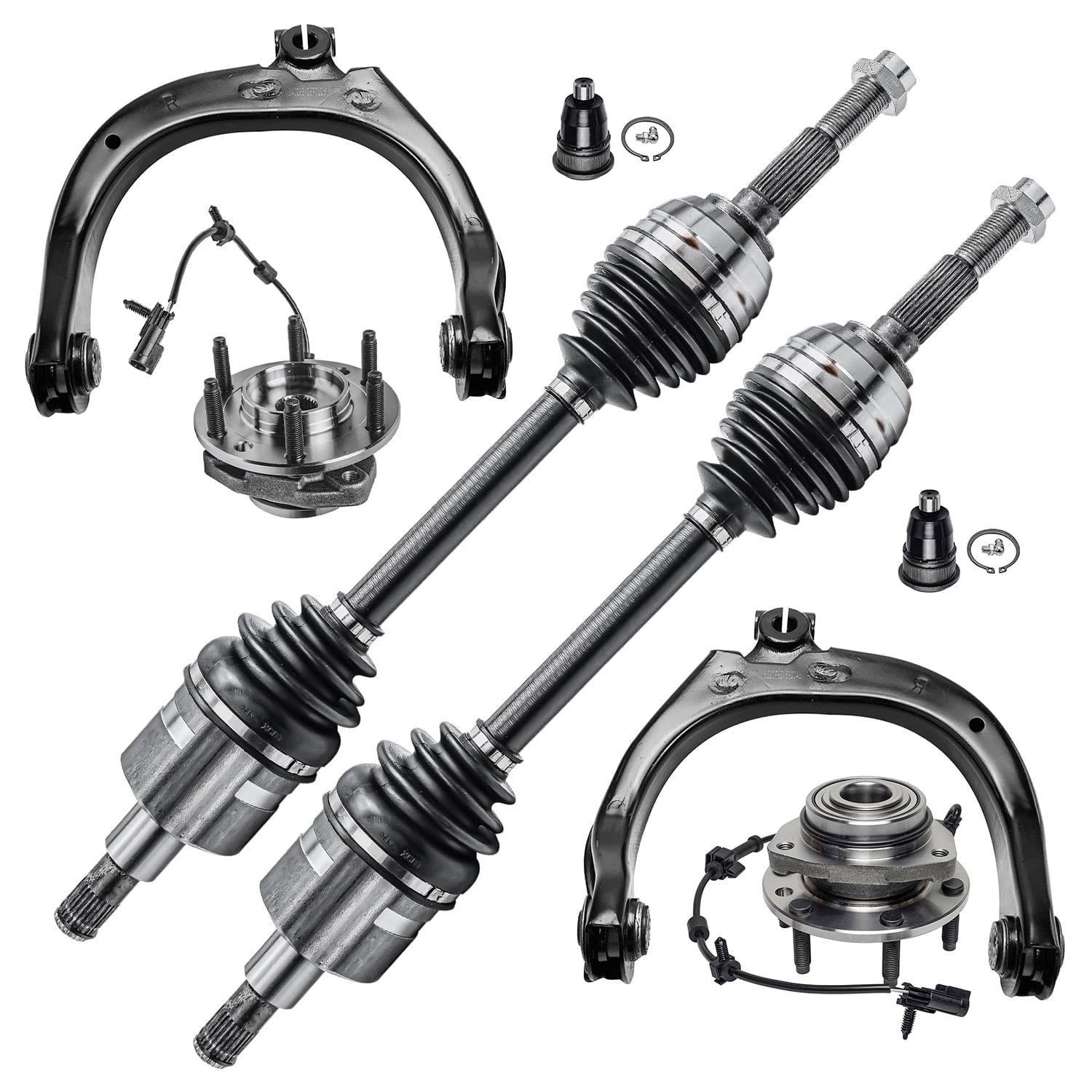 Detroit Axle - 4WD Front End Kit for Chevrolet Trailblazer GMC Envoy ...