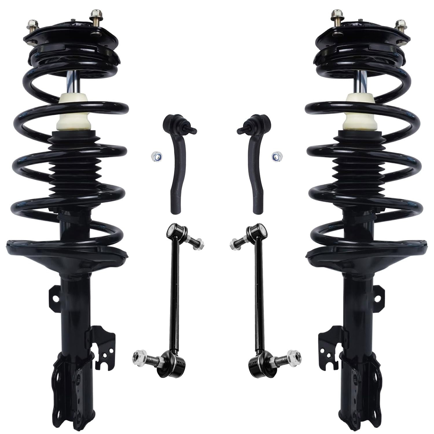 Detroit Axle - Complete Front Struts & Coil Springs with Sway Bars and ...