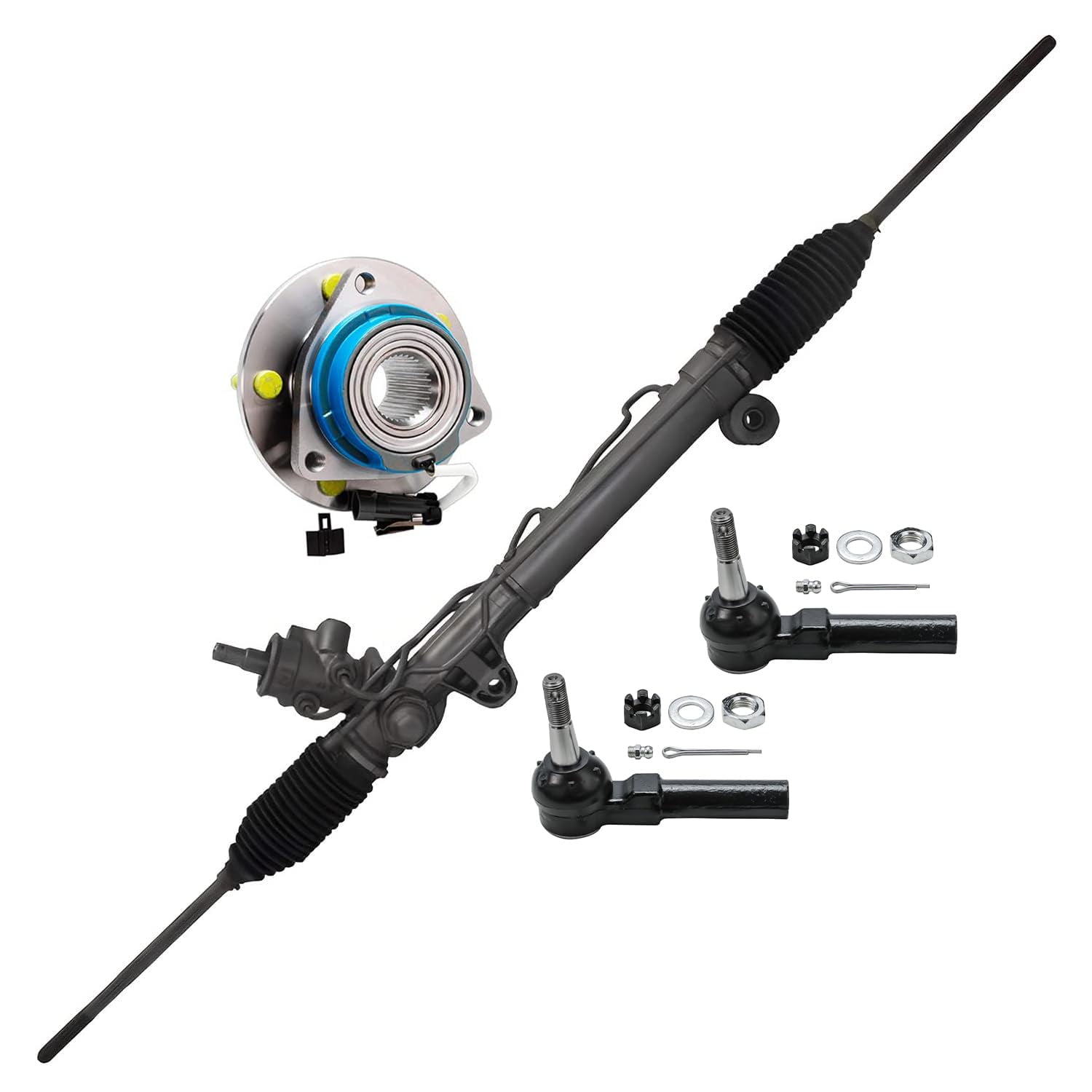 Detroit Axle - Complete Power Steering Rack and Pinion Assembly + Outer ...