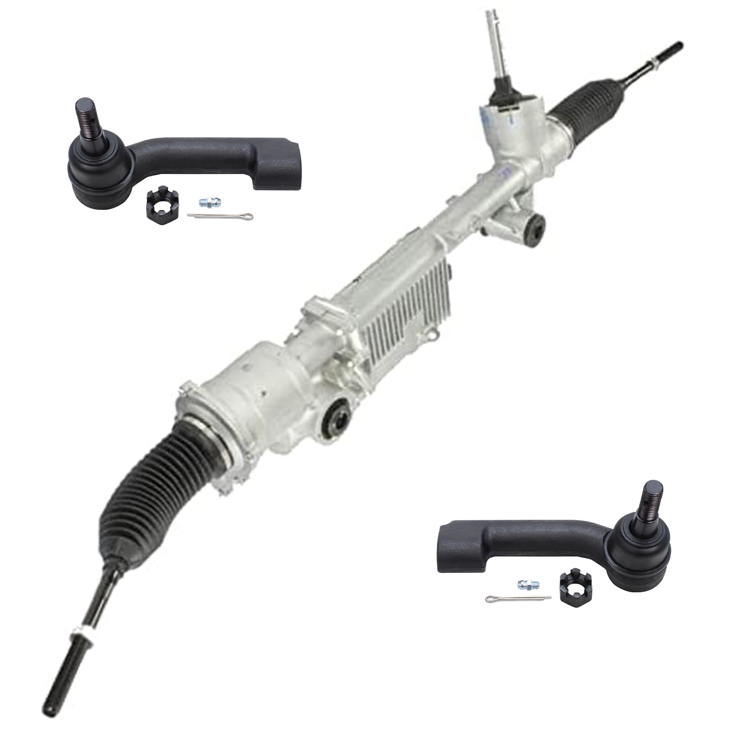 Detroit Axle - 3pc Electronic Power Steering Rack & Pinion + Outer Tie ...