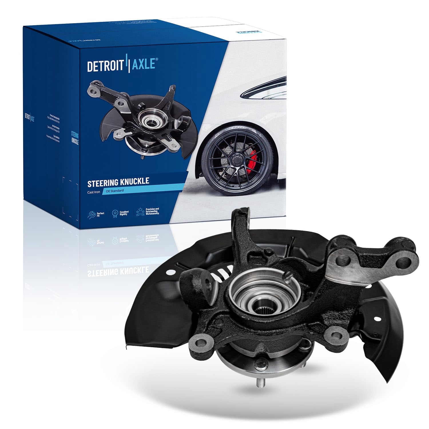Detroit Axle - FWD Front Left Steering Knuckle & Wheel Hub Bearing ...