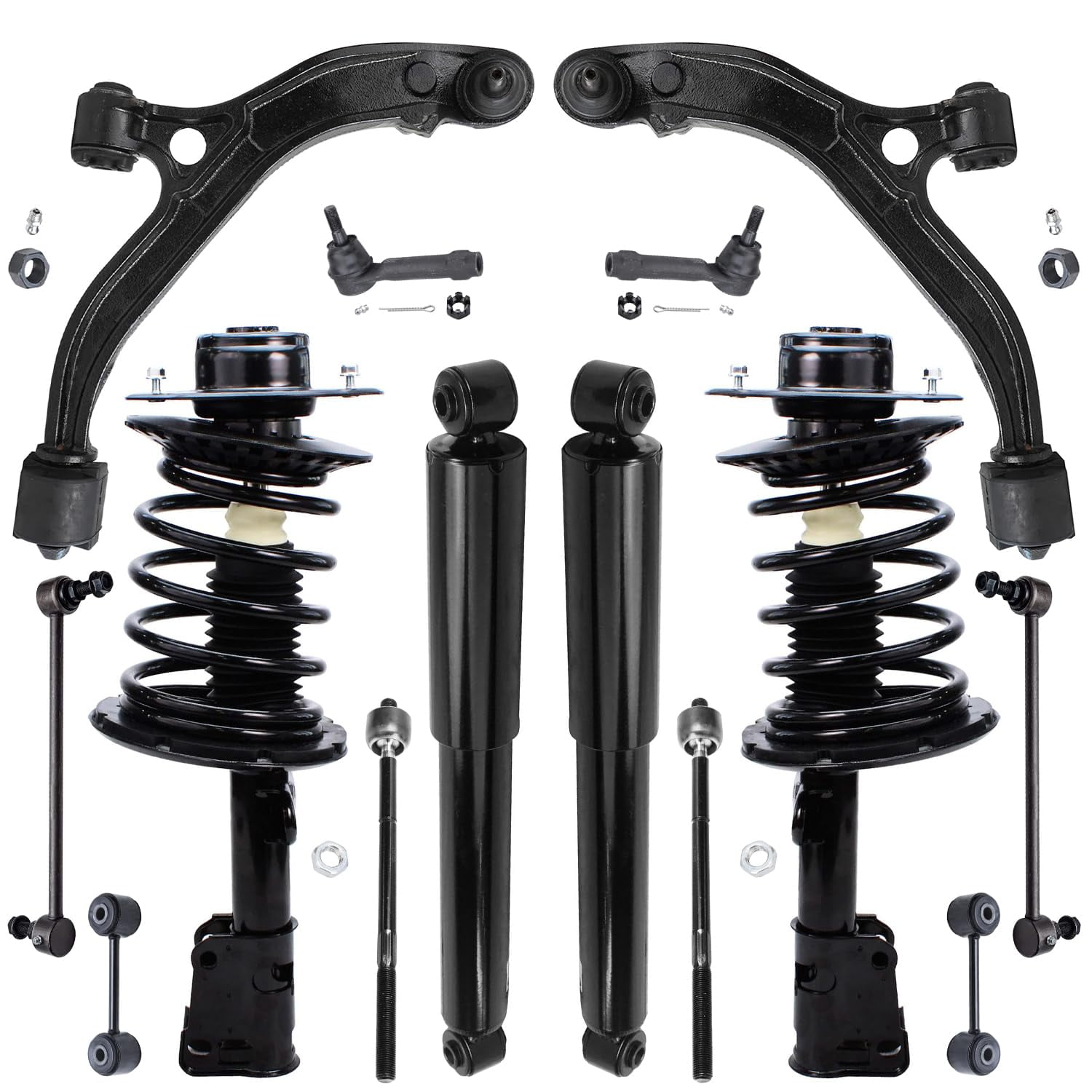 Detroit Axle - FWD Front Struts Suspension Kit for Chrysler Town ...