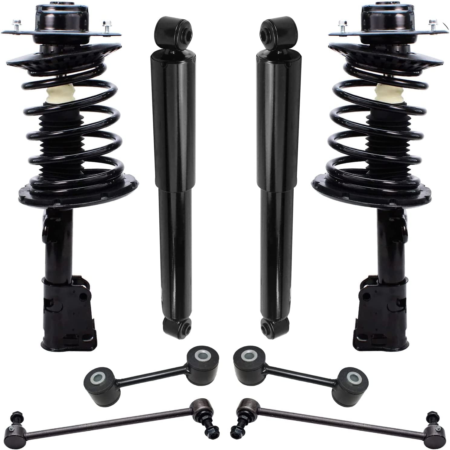 Detroit Axle - FWD Complete Struts Assembly & Shocks Kit for 2001-2007 ...