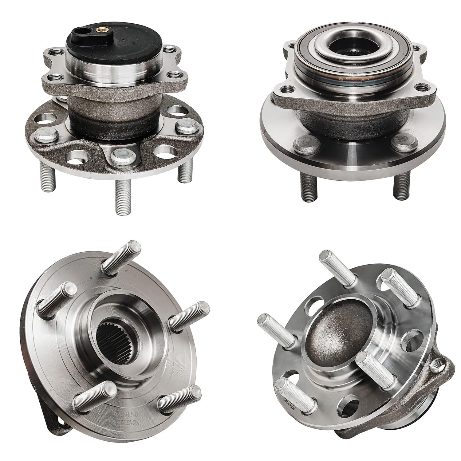 Detroit Axle - Front Rear Wheel Bearing Hubs for 2011-2014 Chrysler 200 ...