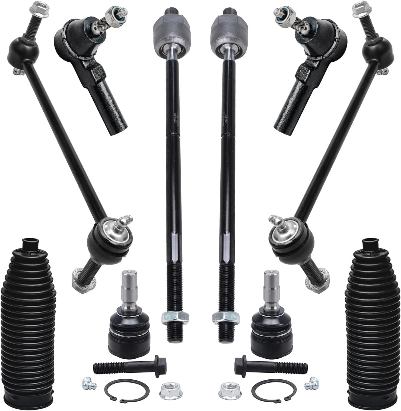 Detroit Axle - Front 10pc End Suspension Kit for 2005-2010 Ford Mustang ...