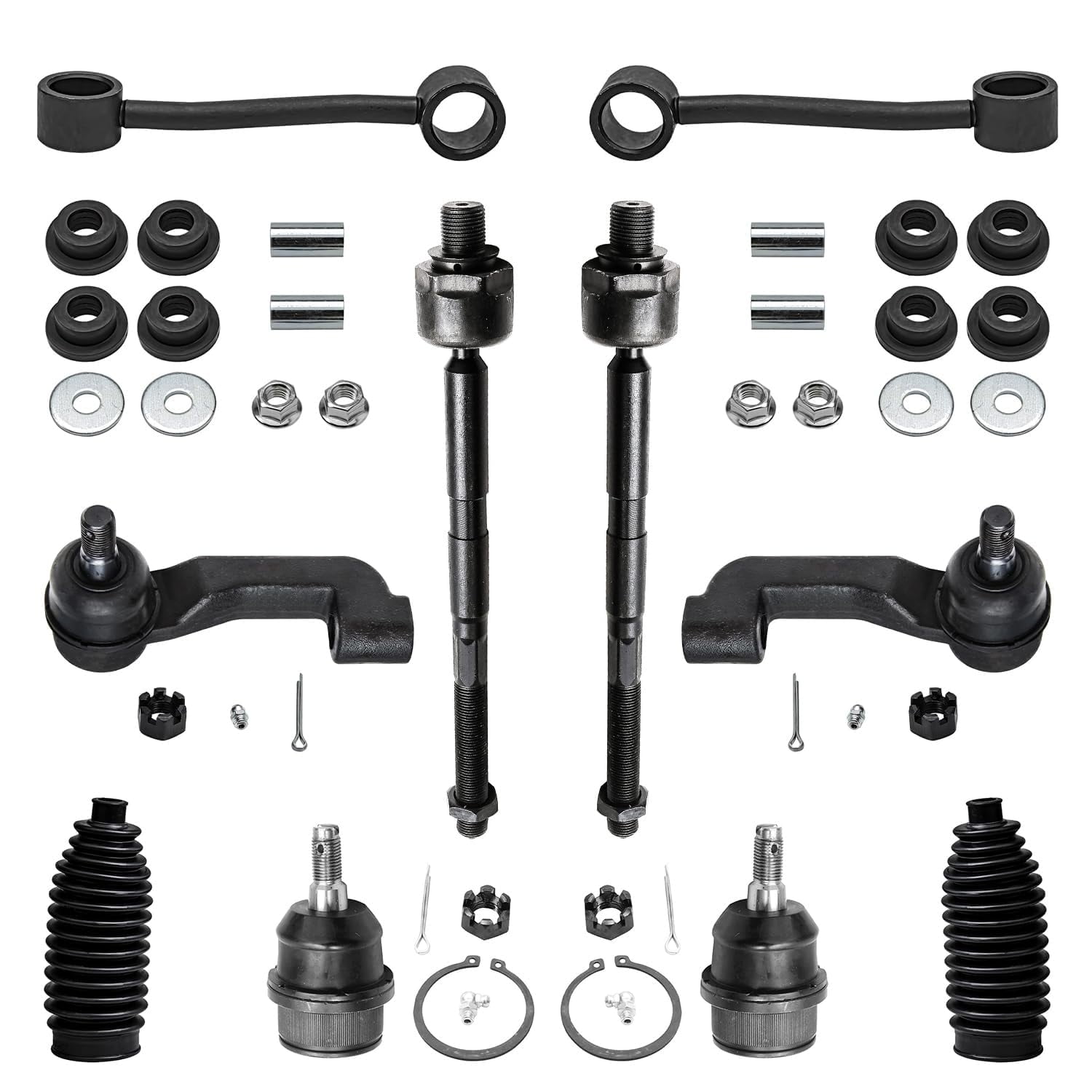 Detroit Axle - Front 10pc Suspension Kit for 2008-2012 Jeep Liberty ...