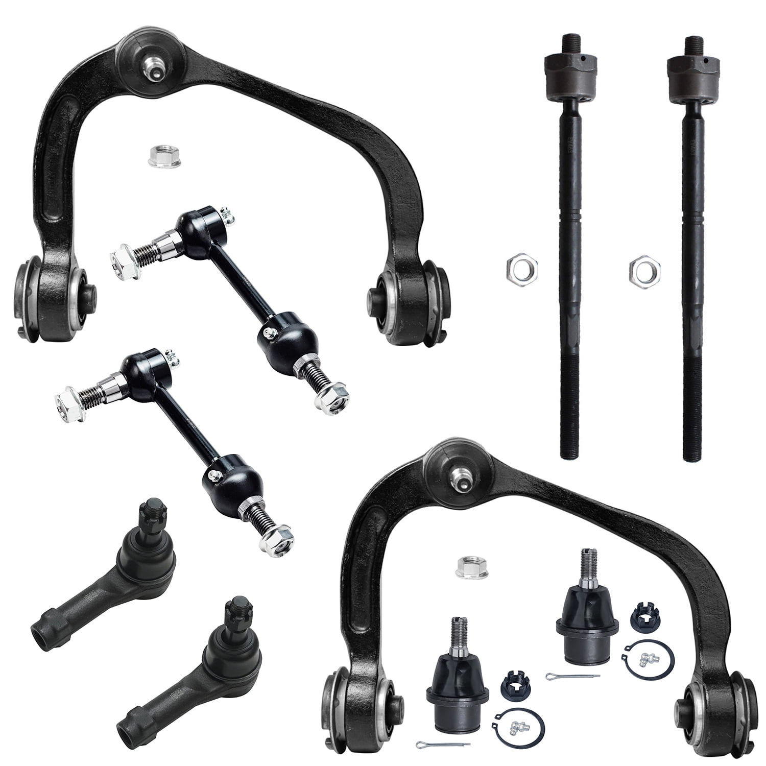 Detroit Axle - Front 10pc Suspension Kit for 4WD 2004-2005 Ford F-150, 2 Upper Control Arms 2 ...