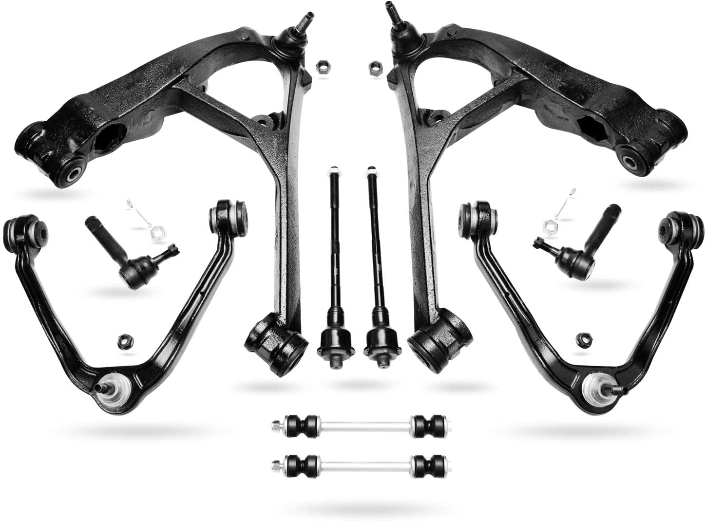 Detroit Axle - Front 10pc Suspension Kit for Chevy GMC Silverado Suburban Sierra Yukon XL 1500 ...