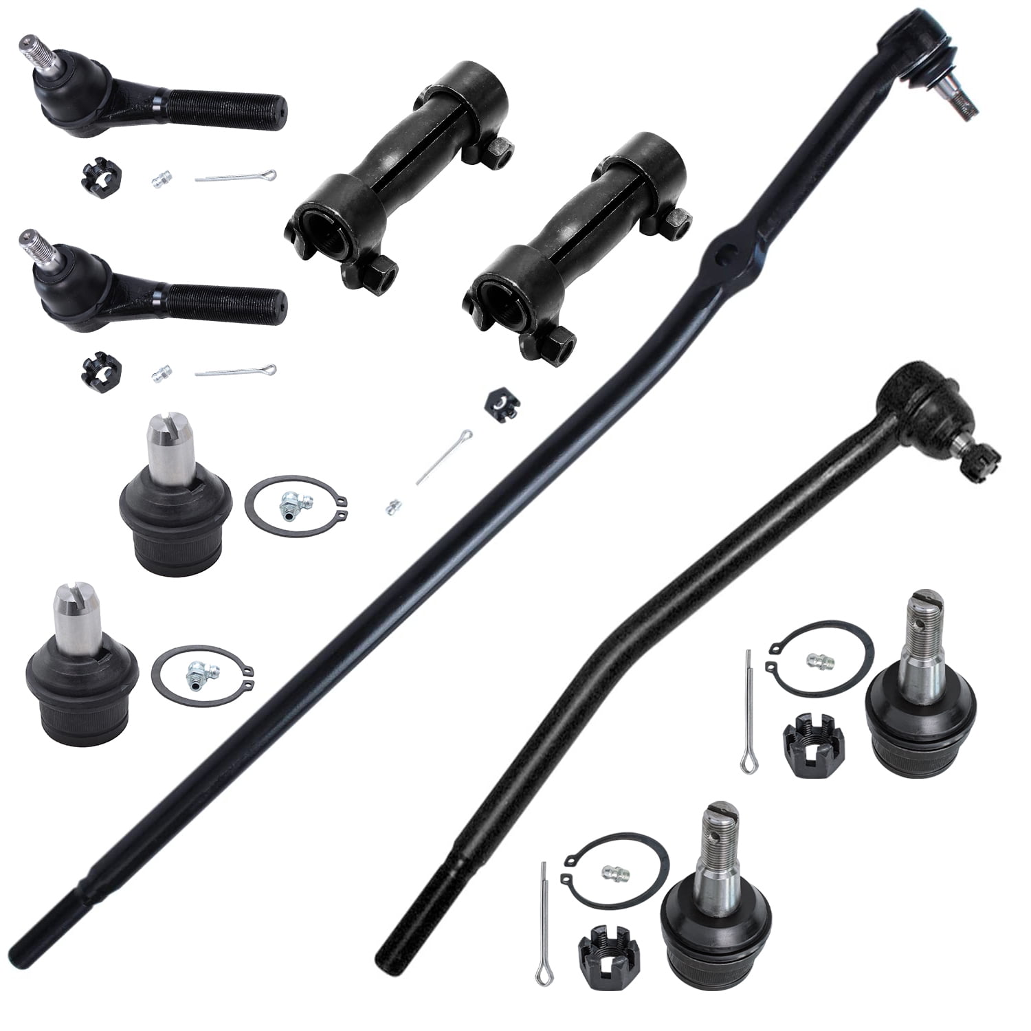 Detroit Axle - Front 10pc Suspension Kit for Ford E-150 Econoline Club ...