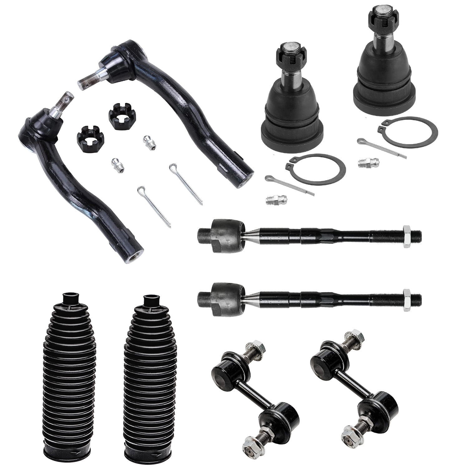 Detroit Axle - Front 10pc Suspension Kit for Nissan Armada Titan Infiniti QX56 QX80, 2 Upper ...