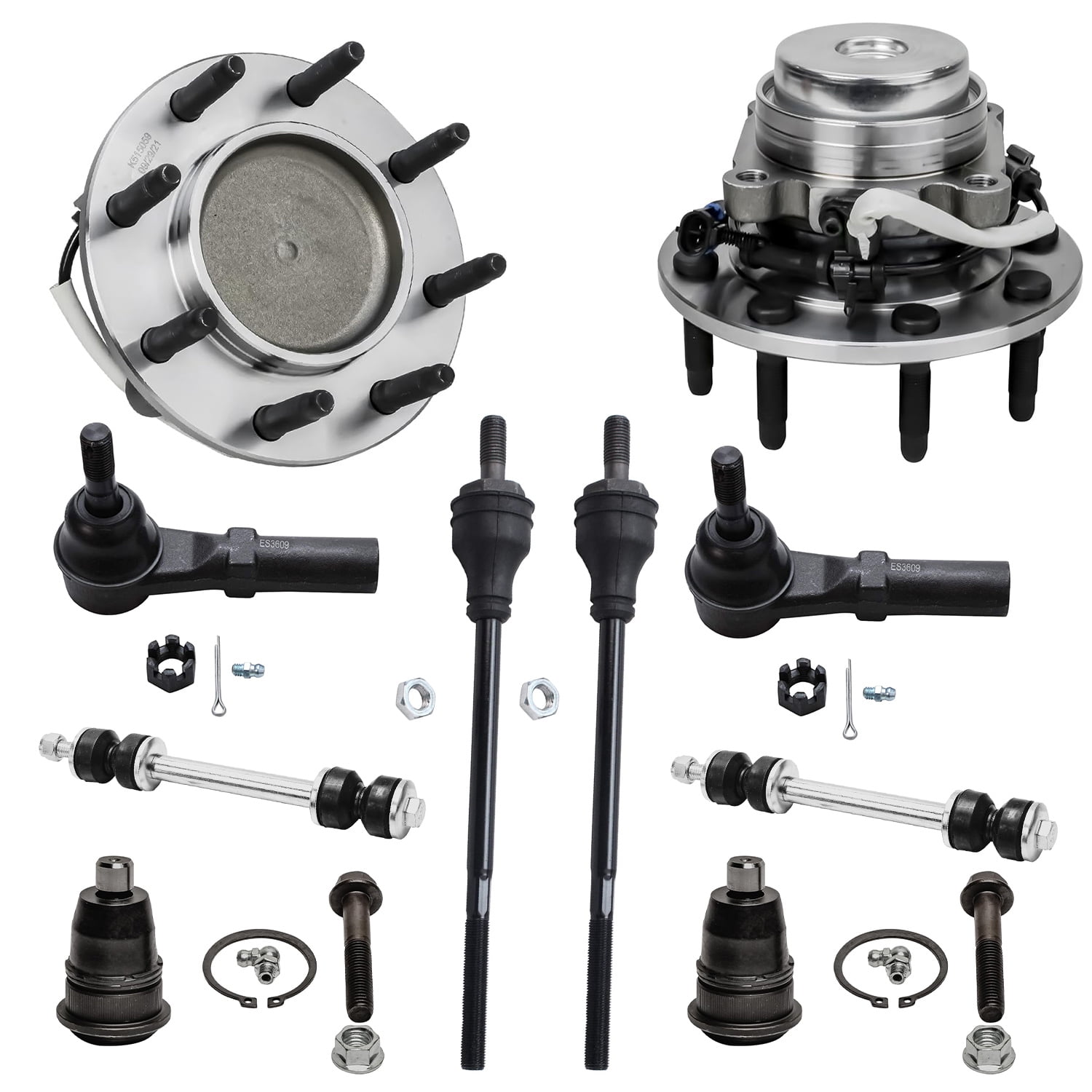 Detroit Axle - Front 10pc Suspension Kit for 03-17 Chevy Express GMC ...