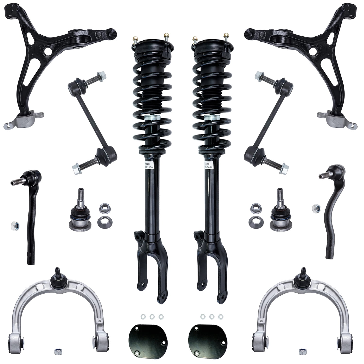 Detroit Axle - Front 12pc Struts Control Arms Kit for Benz GL320 GL350 ...