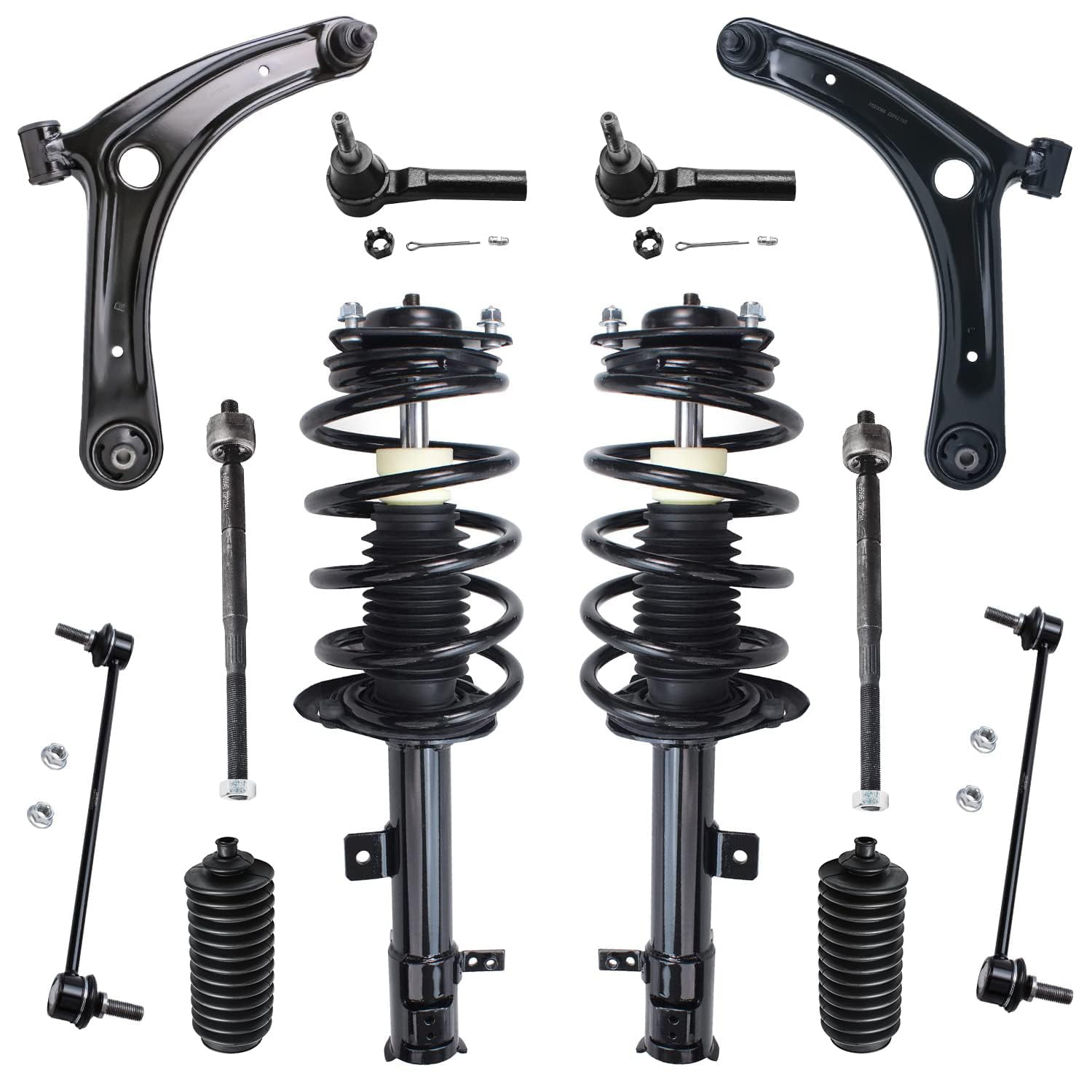 Detroit Axle - Front 12pc Suspension Shocks Kit for 09-12 Dodge Caliber ...