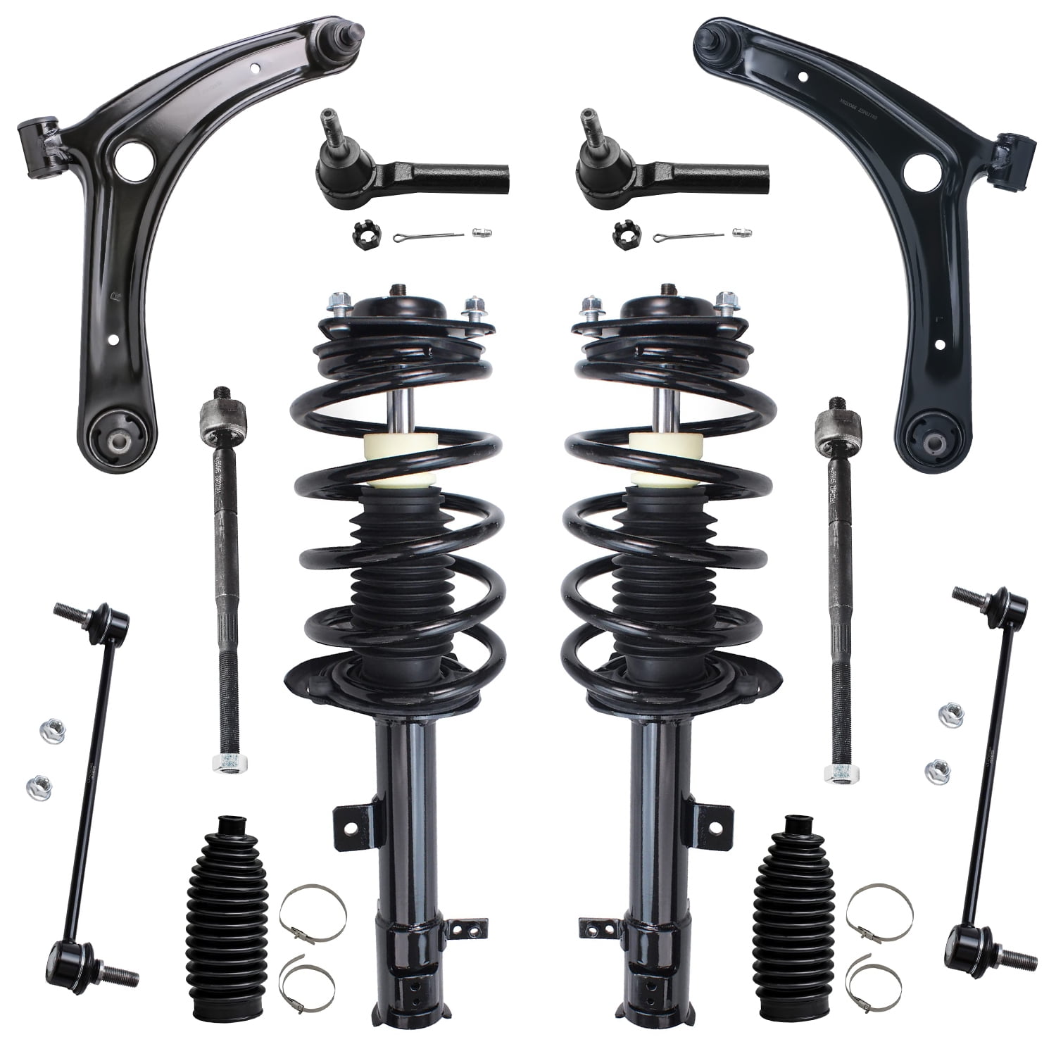 Detroit Axle - Front 12pc Suspension Shocks Kit for 09-12 Dodge Caliber ...