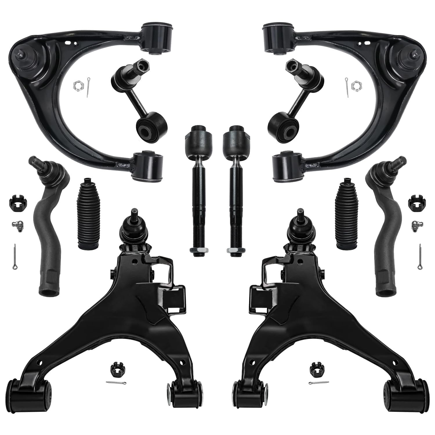 Detroit Axle - Front 12pc Suspension Kit for 2008-2019 Toyota Sequoia ...