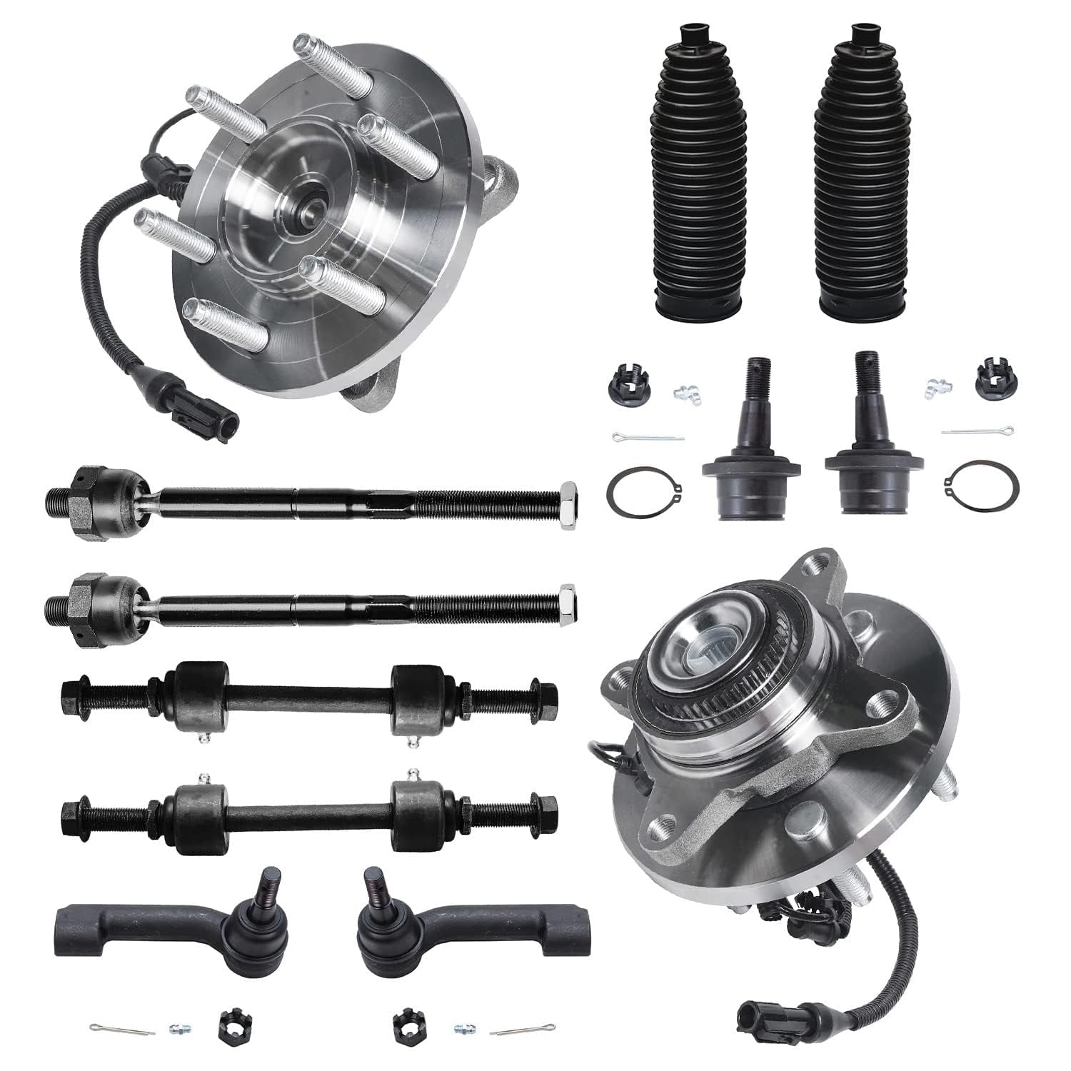 Detroit Axle - Front 12pc Suspension Kit for 4WD 2009 2010 Ford F-150 ...