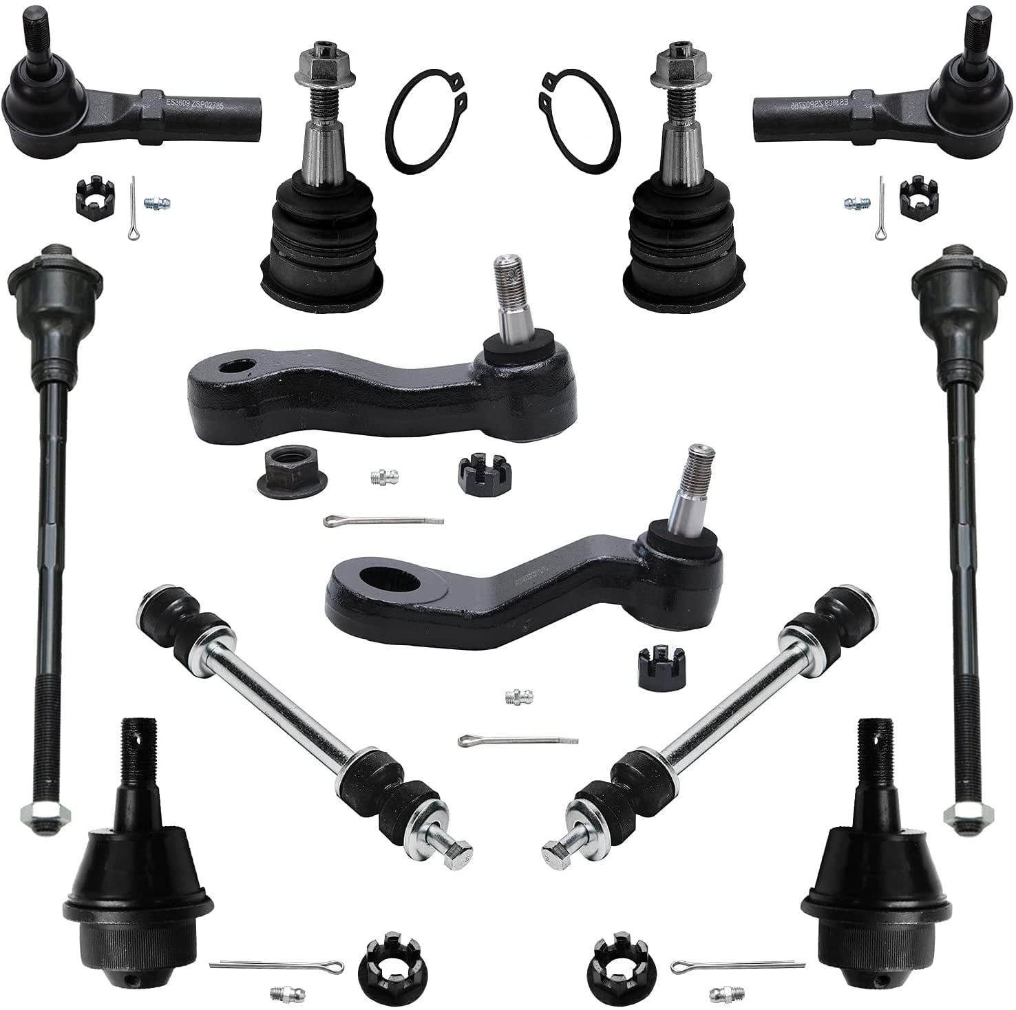 Detroit Axle - Front 12pc Suspension Kit for Chevy Avalanche Silverado Suburban GMC Sierra Yukon ...