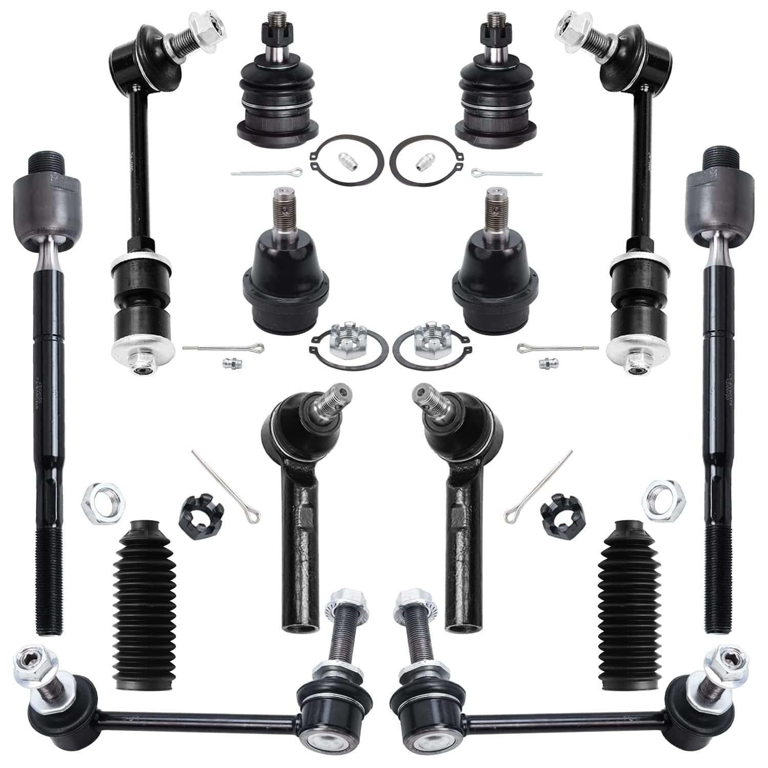Detroit Axle - Front 14pc Suspension Kit for 03-09 Toyota 4Runner Lexus ...
