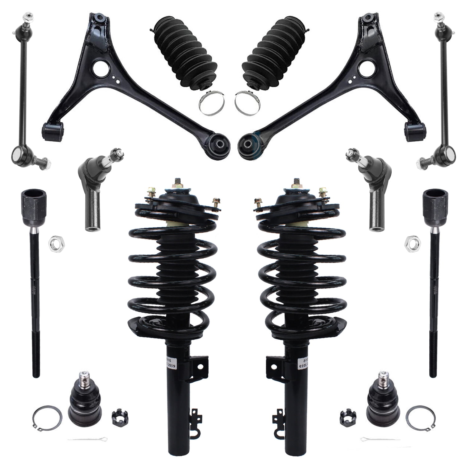 Detroit Axle - Front 14pc Suspension Kit for 1998-2007 Ford Taurus, 98 ...