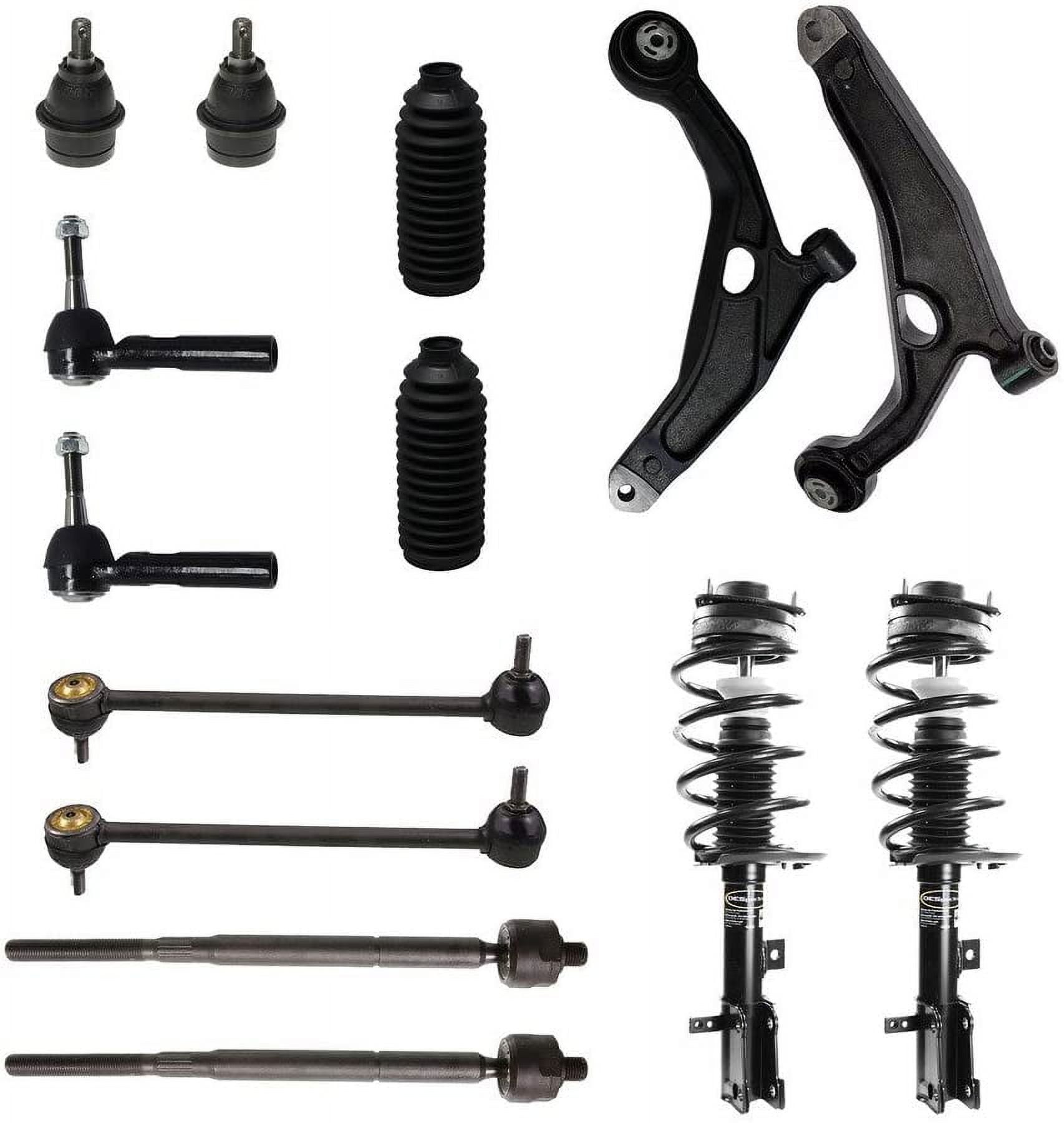 Detroit Axle - Front 14pc Suspension Kit for 2009-2015 Dodge Journey, 2 Struts 2 Control Arms 2 ...