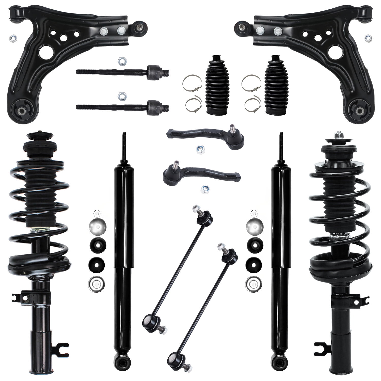 Detroit Axle - Front 14pc Suspension Kit for Chevy Aveo Aveo5 Pontiac ...