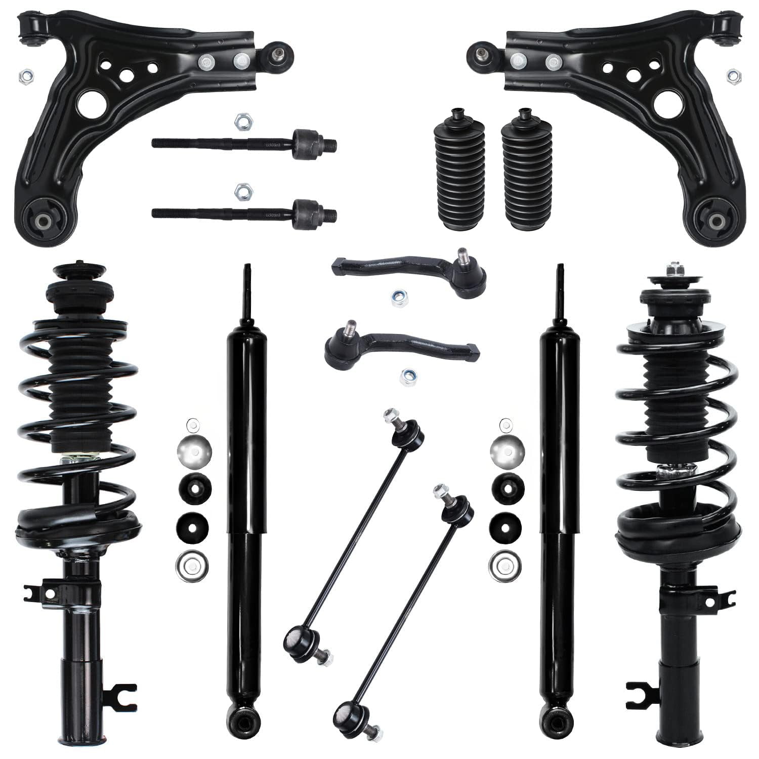 Detroit Axle - Front 14pc Suspension Kit for Chevy Aveo Aveo5 Pontiac ...