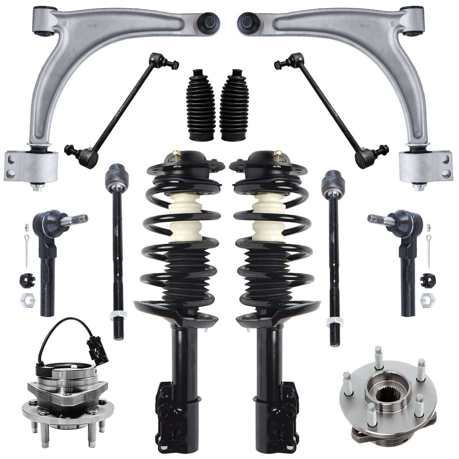 Detroit Axle - 14pc Front Suspension Kit for Automotive Passenger ...