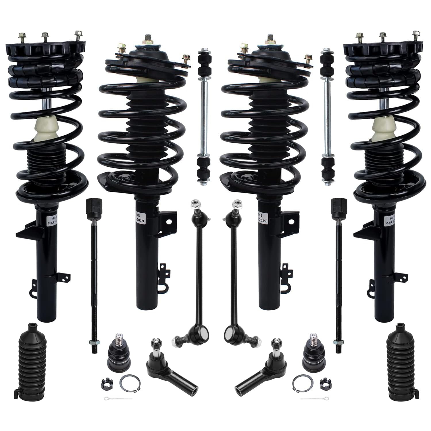 Detroit Axle - Front 16pc Suspension Kit 1996-2007 Ford Taurus Mercury ...