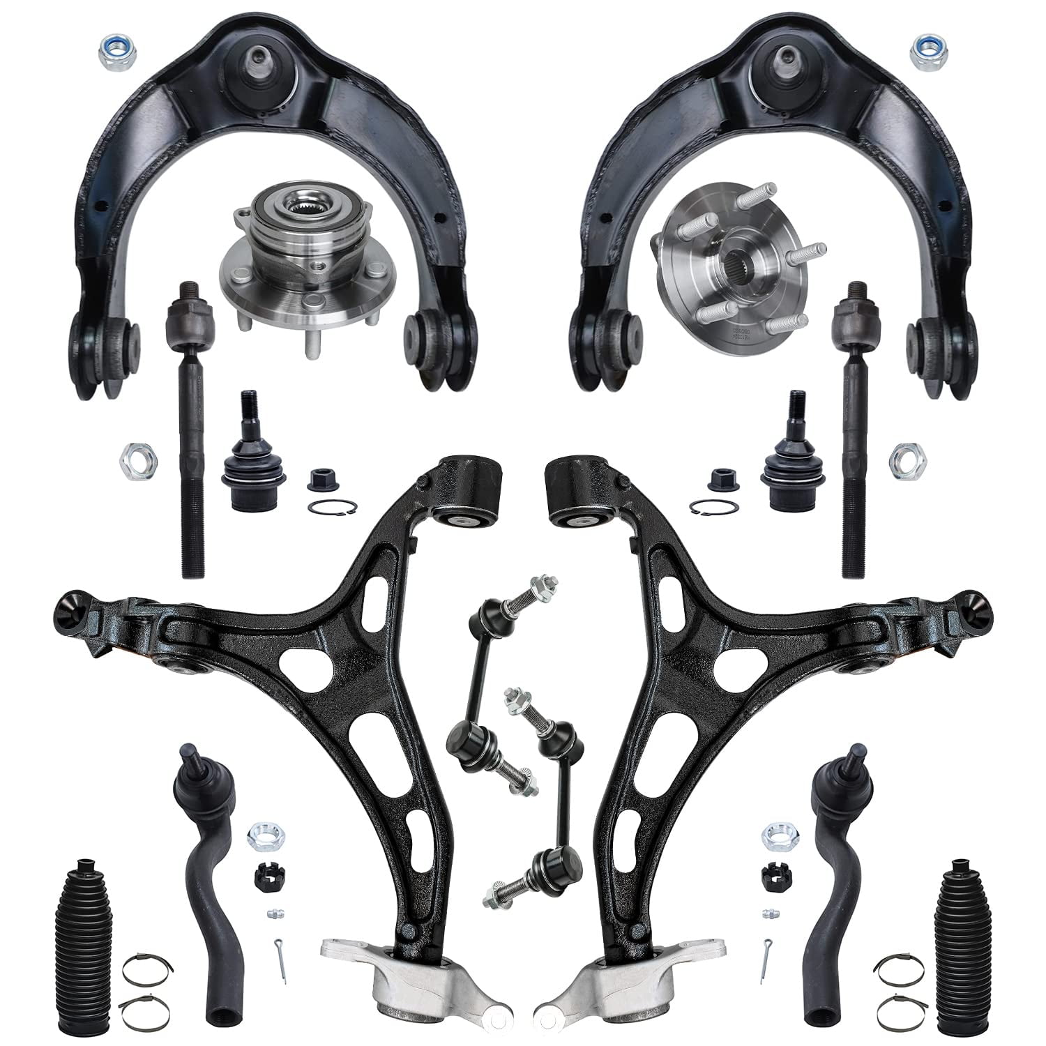 Detroit Axle - Front 16pc Suspension Kit for 2011-2015 Dodge Durango ...