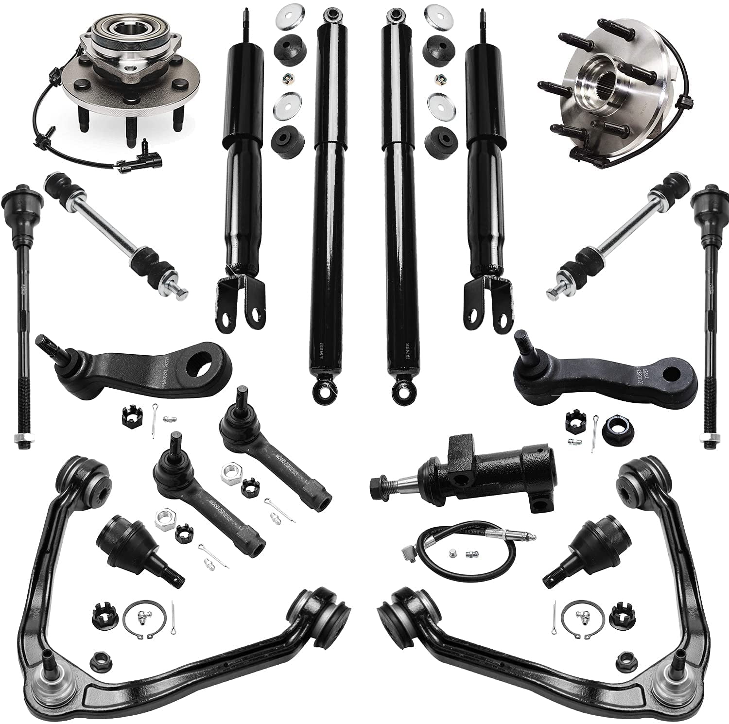 Detroit Axle - 19pc Front Suspension Kit for Silverado, Sierra ...