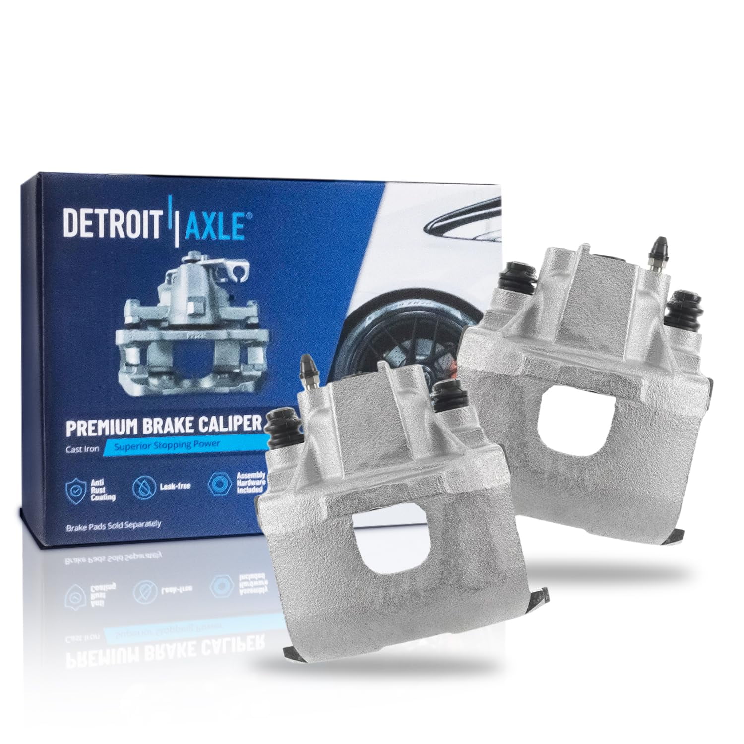 Detroit Axle - Front 2pc Brake Calipers for Chrysler Town & Country ...