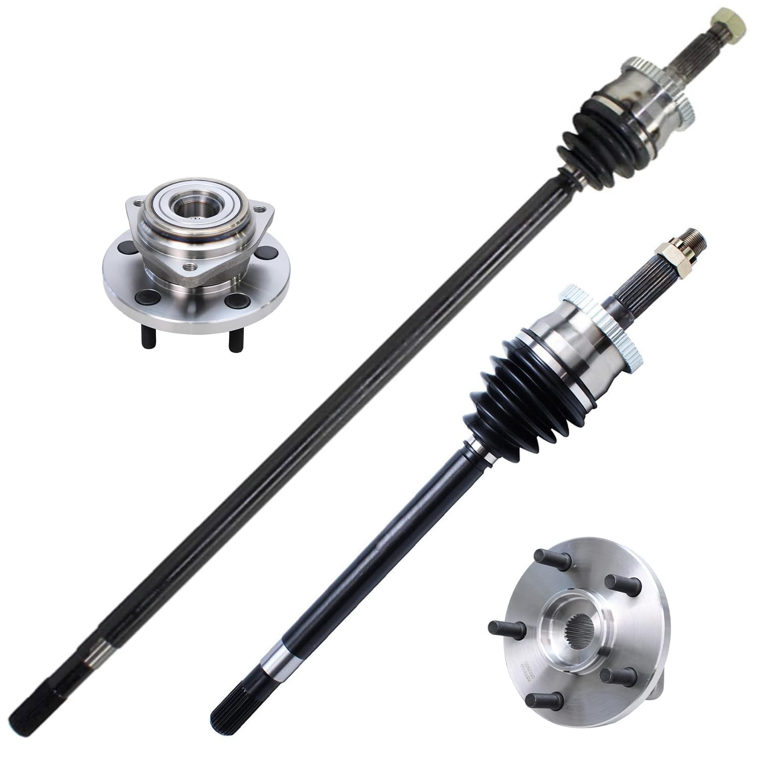 Detroit Axle - Front 4pc CV Axles Kit for 4WD 1999-2004 Jeep Grand ...