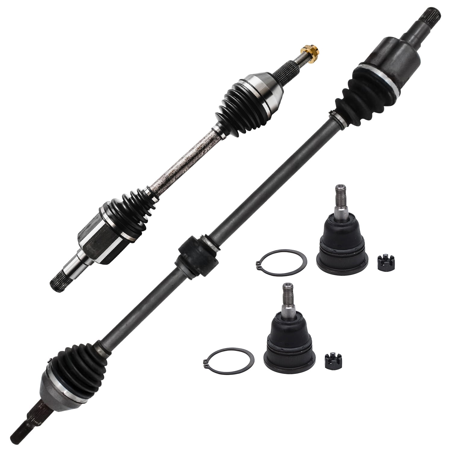 Detroit Axle - Front 4pc CV Drive Axles Kit for 2008-2010 Chrysler Town ...