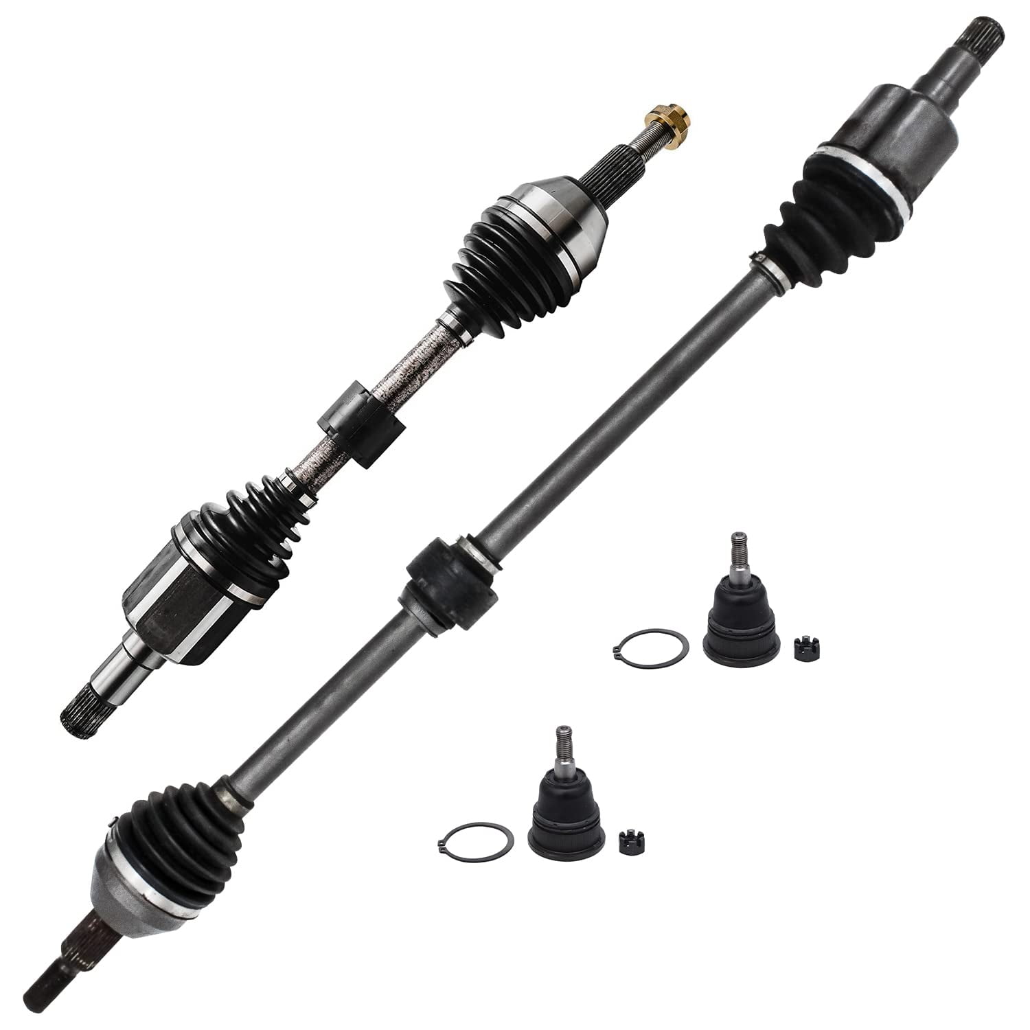 Detroit Axle - Front 4pc CV Drive Axles Kit for 2008-2010 Chrysler Town ...