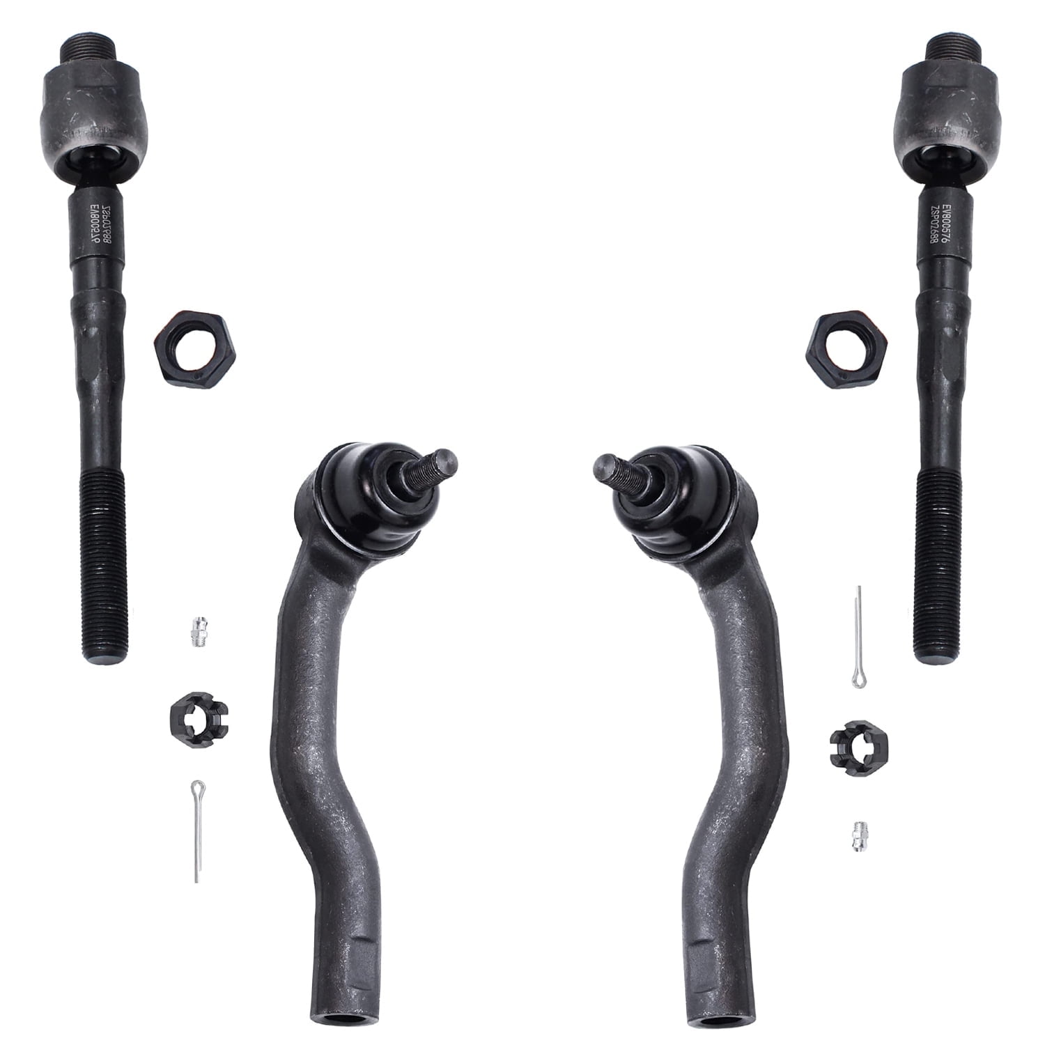 Detroit Axle - Front 4pc Tie Rods for 2007-2014 Ford Edge Lincoln MKX ...