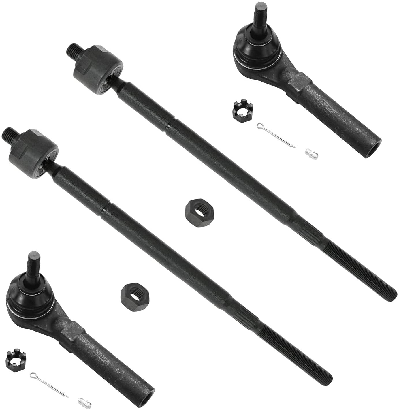 Detroit Axle - Front 4pc Tie Rods for 2008-2010 Town & Country Dodge ...
