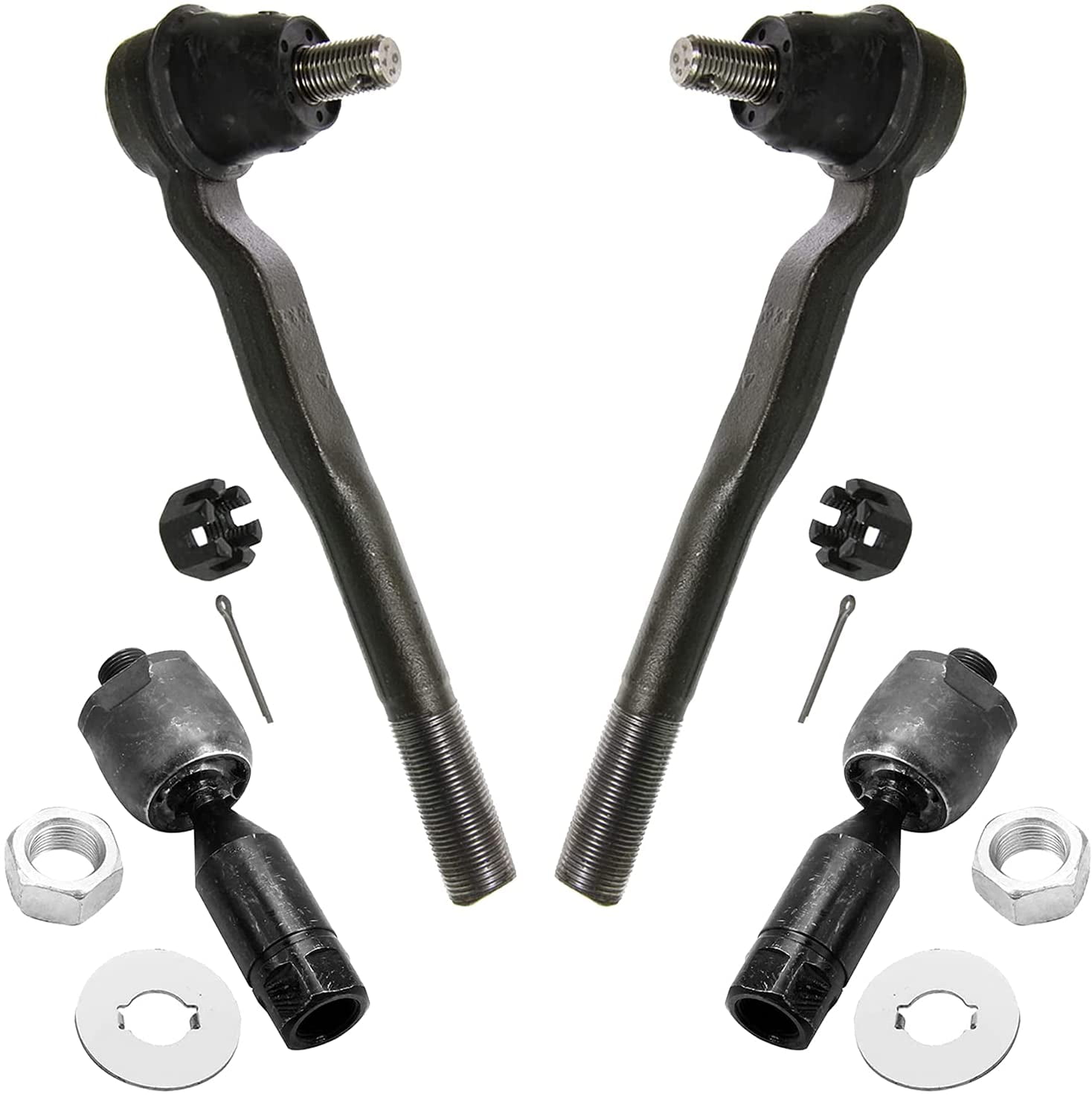 Detroit Axle - Front 4pc Tie Rods for 96-02 Toyota 4Runner, 4 Outer and ...
