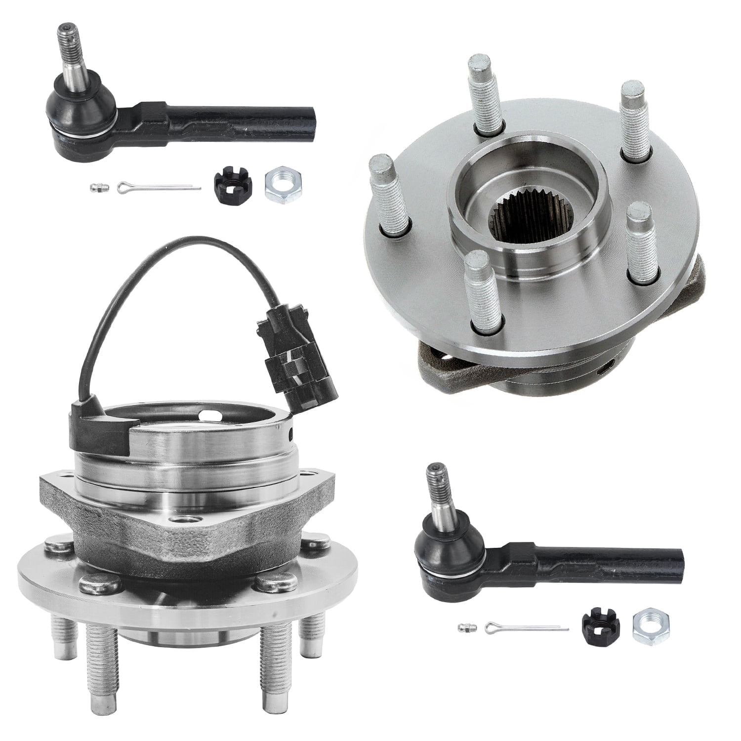 Detroit Axle - Front 4pc Wheel Bearing Hubs Kit for 2004-2012 Chevrolet ...