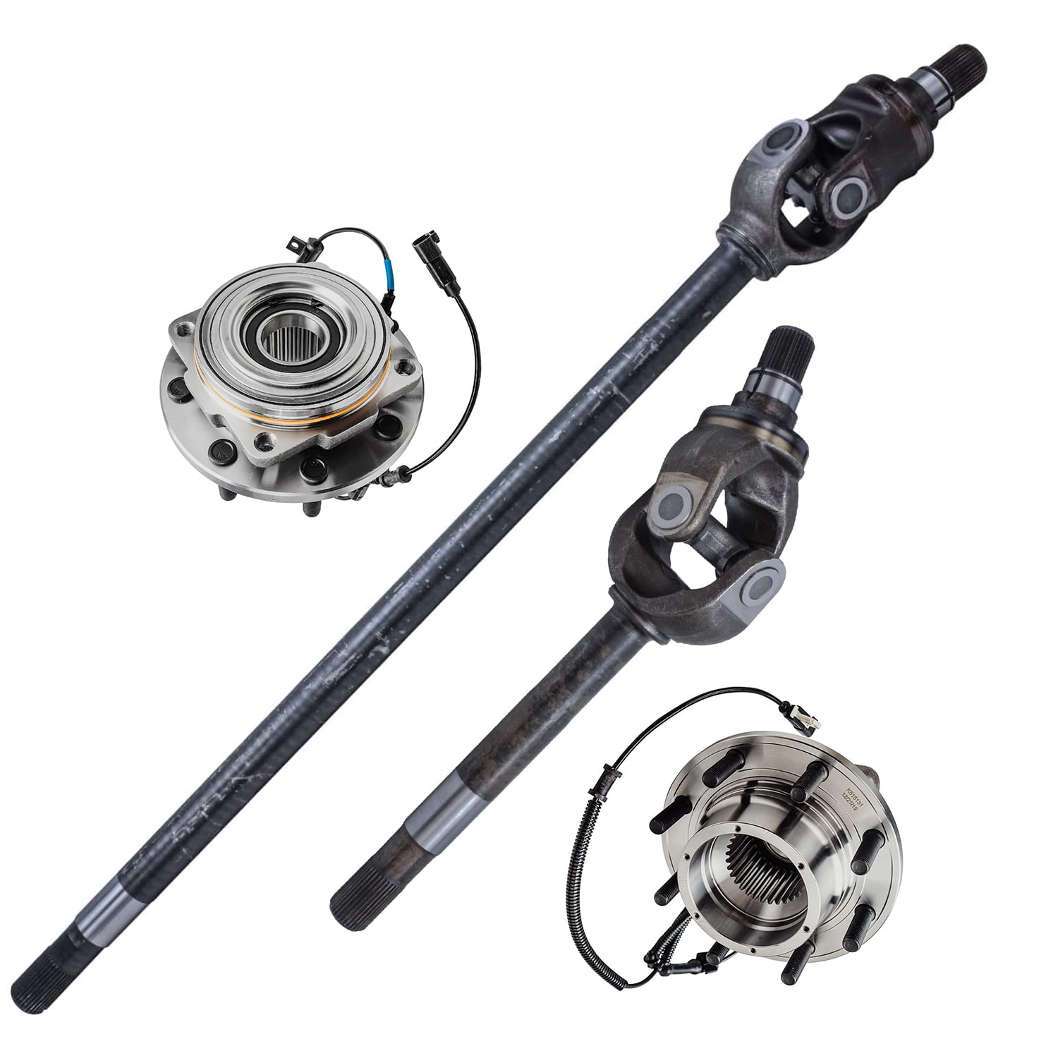 Detroit Axle - Front 4pc Wheel Bearing Hubs Kit for 2011-2014 Ford F ...