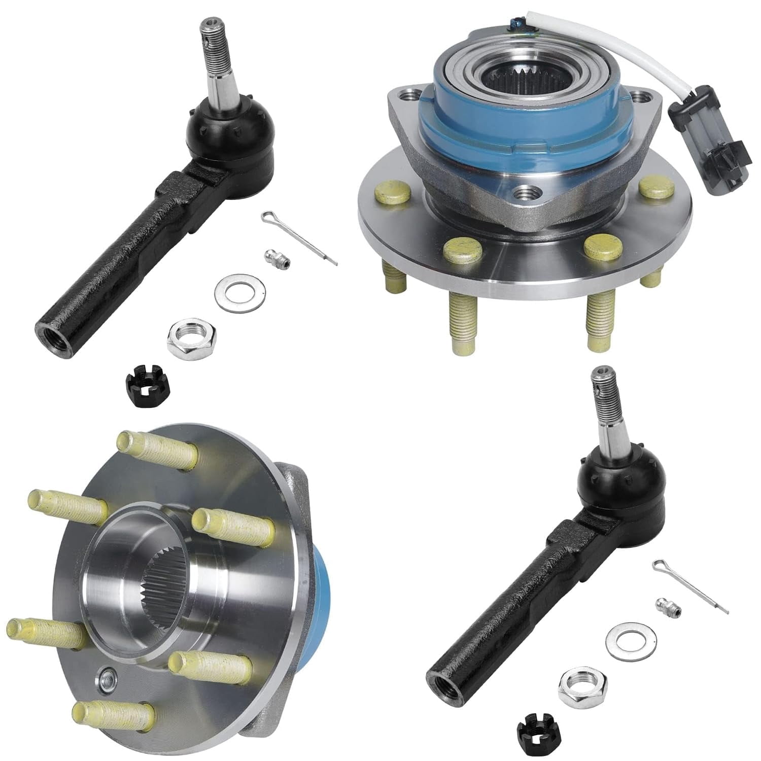 Detroit Axle - Front 4pc Wheel Bearing Hubs Kit for Buick Terraza Chevy ...
