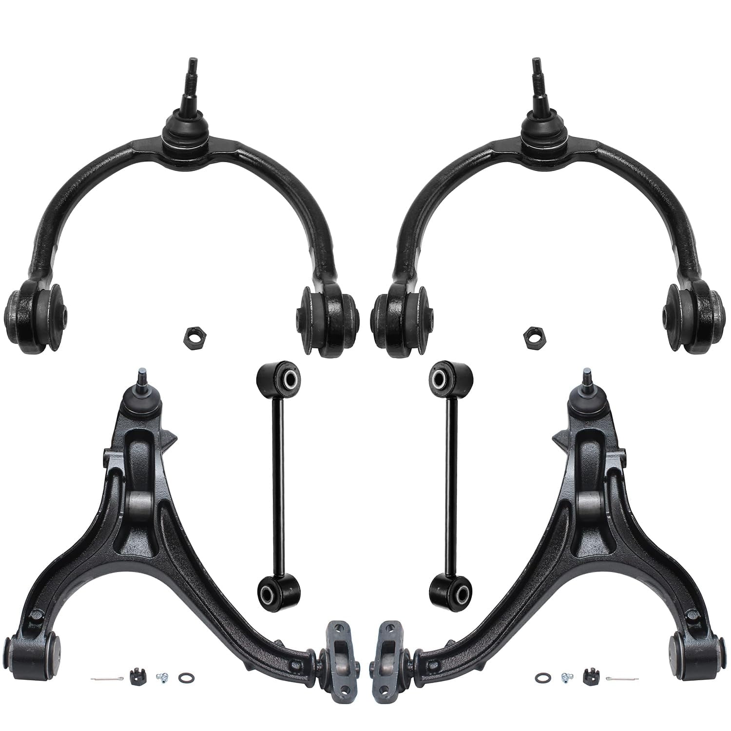 Detroit Axle - Front 6pc Control Arms Kit for 05-10 Jeep Grand Cherokee ...