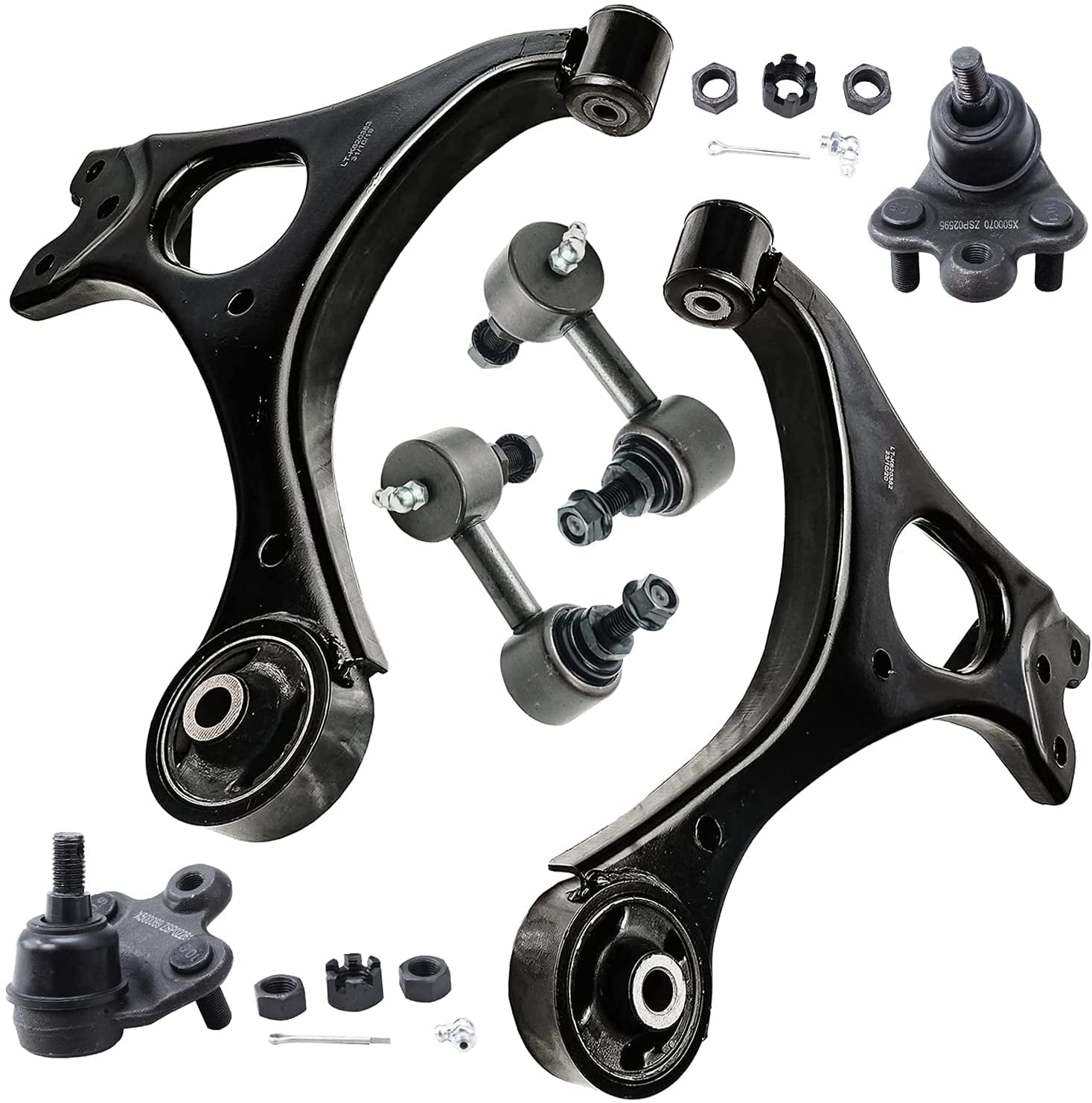 Detroit Axle - Front 6pc Control Arms Kit for 2006-2011 Honda Civic ...