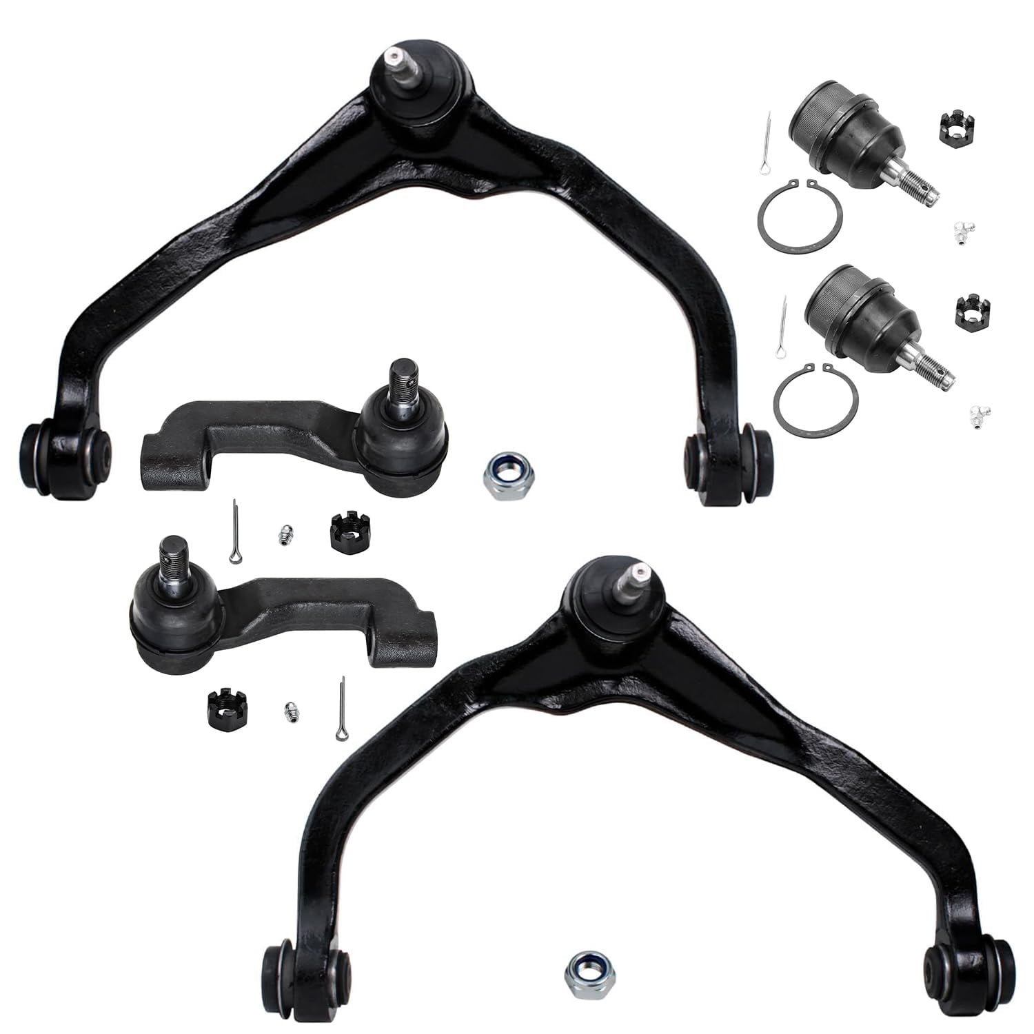 Detroit Axle - Front 6pc Control Arms Kit for 07-11 Dodge Nitro, 08-12 ...