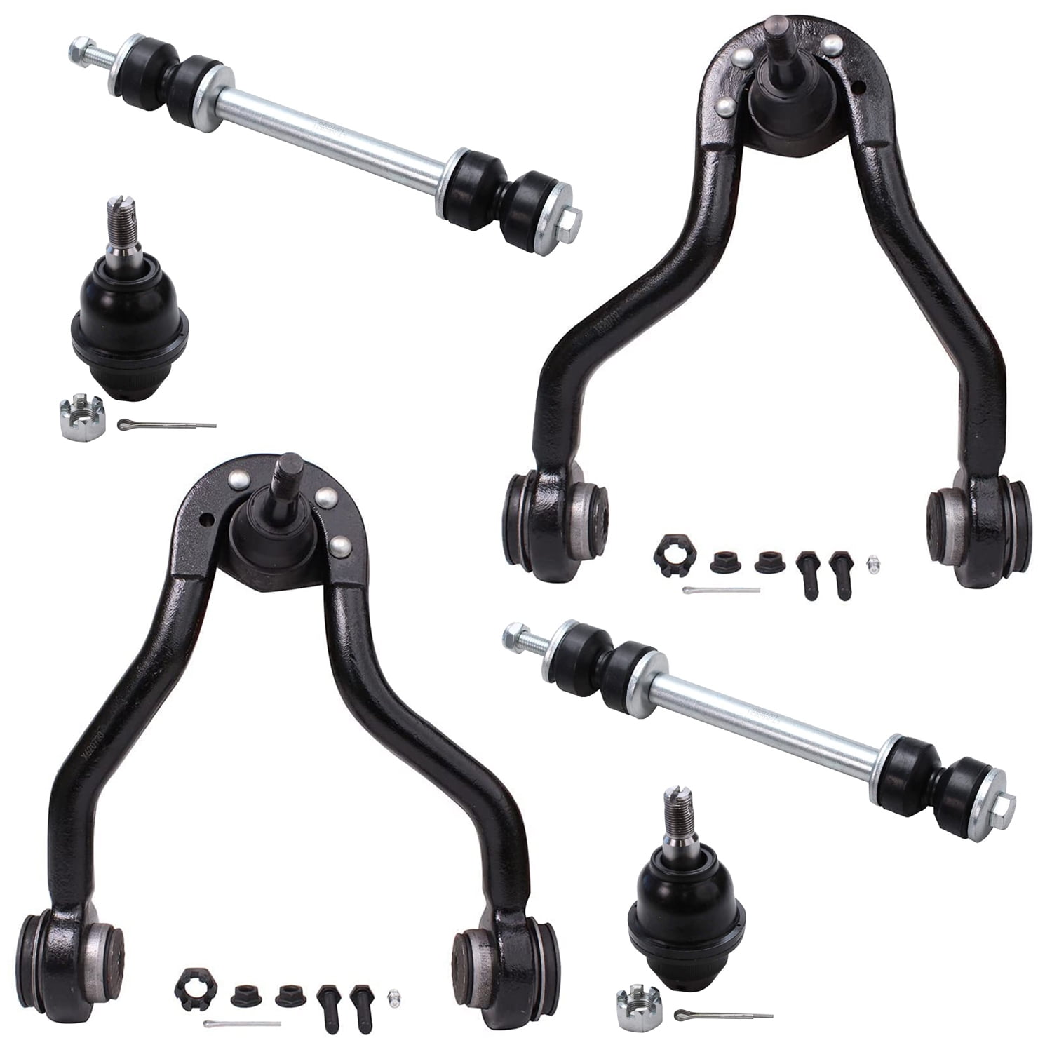 Detroit Axle - Front 6pc Control Arms Kit for Cadillac Escalade Chevy ...