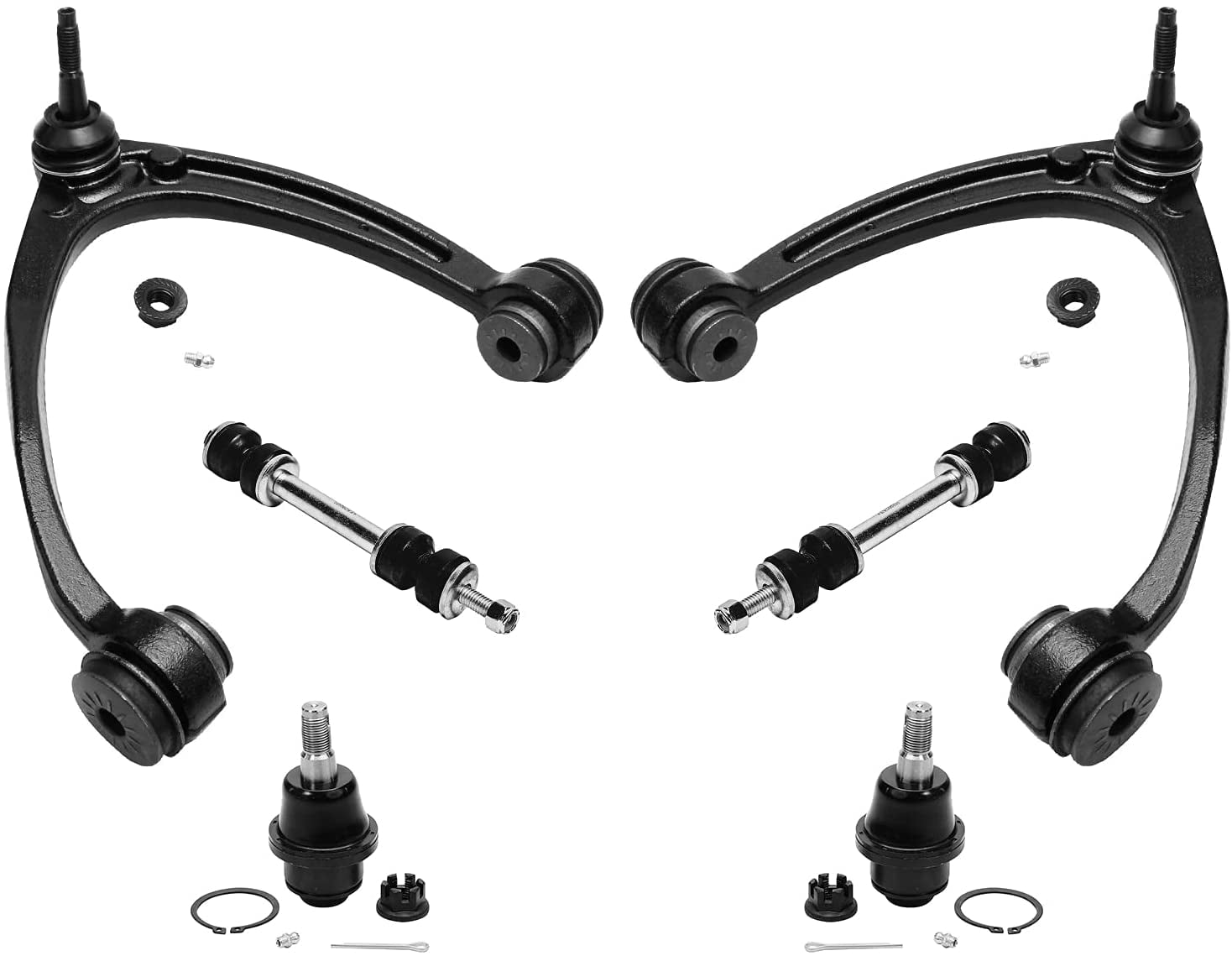 Detroit Axle - Front 6pc Control Arms Kit for Chevy Silverado Suburban ...