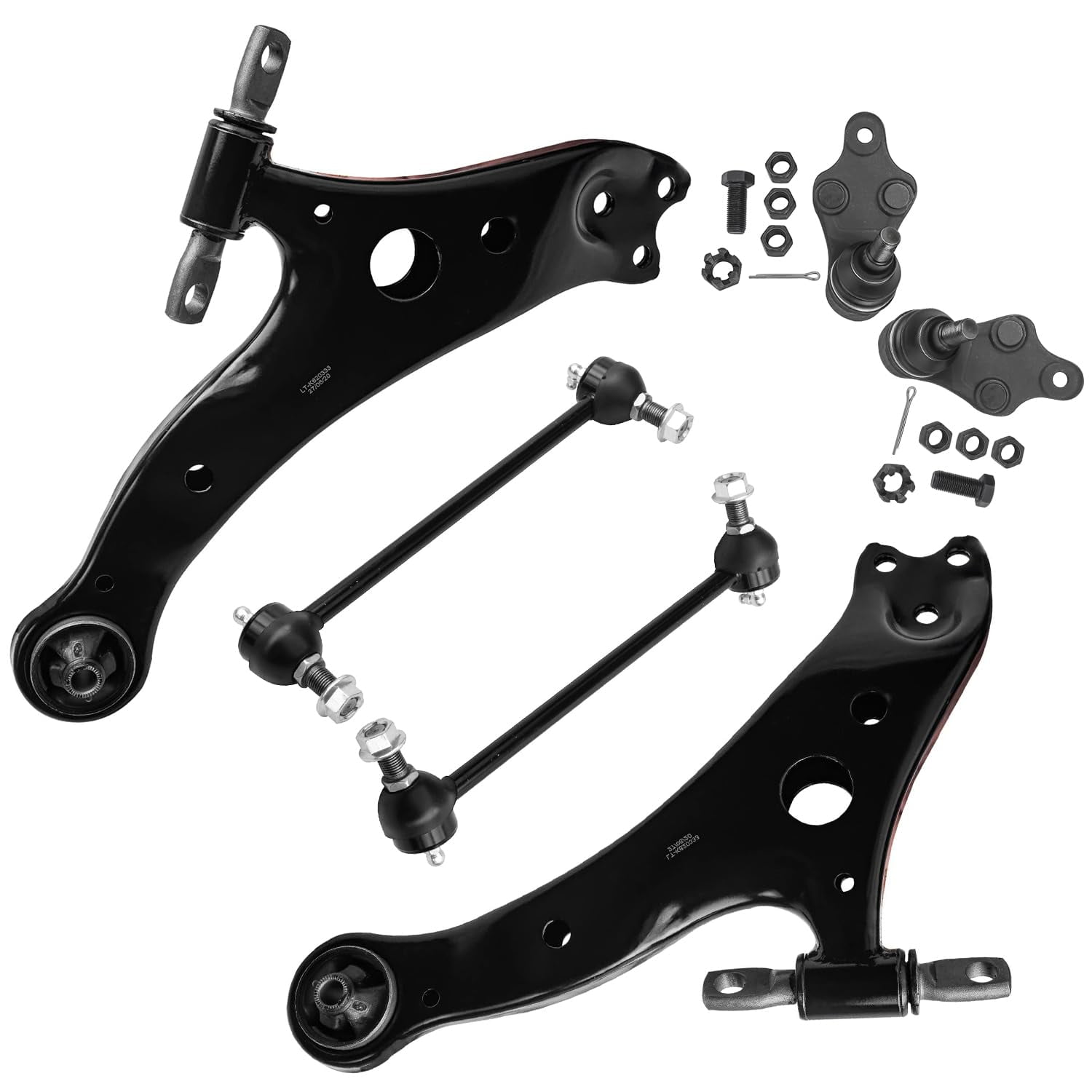 Detroit Axle - Front 6pc Control Arms Kit for Toyota Camry Avalon Lexus ...