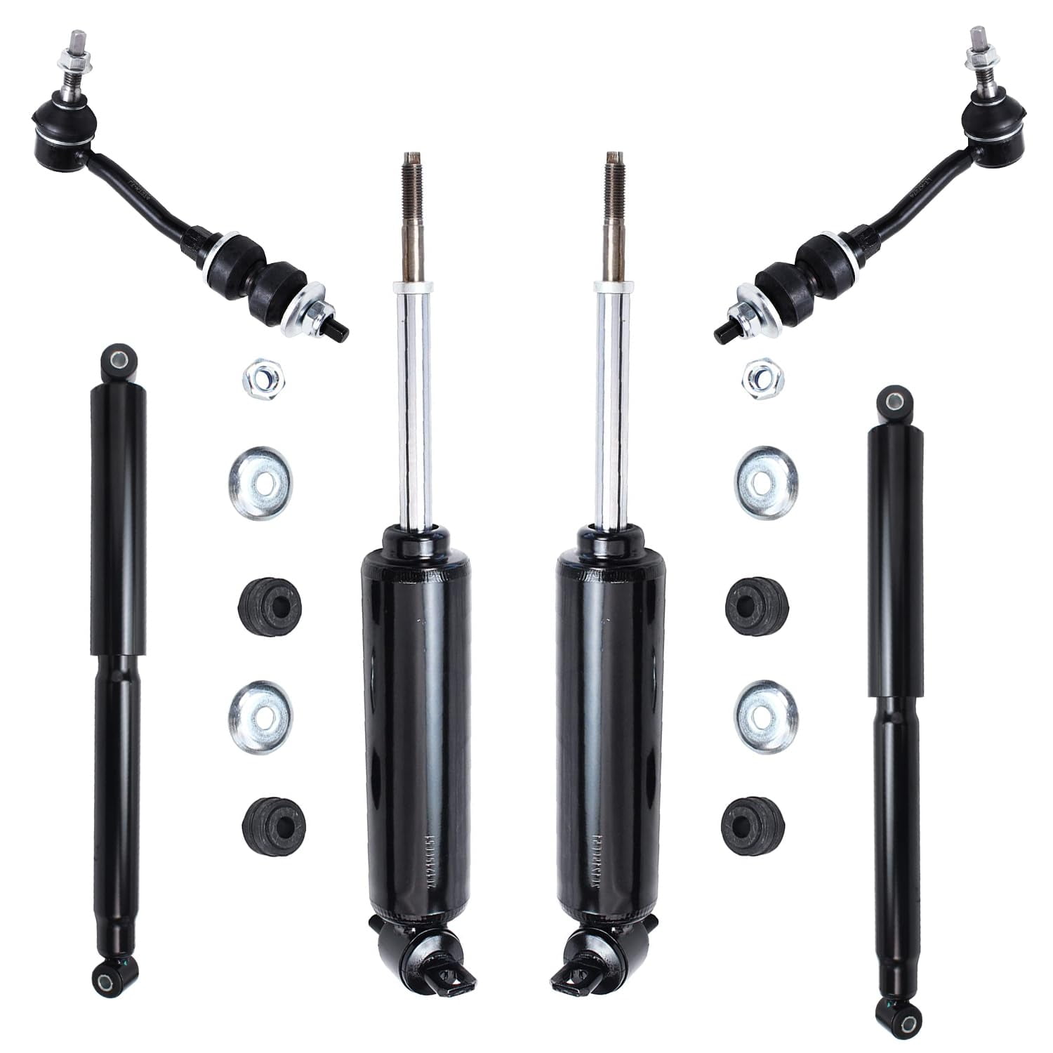 Detroit Axle - Front 6pc Shock Absorbers Kit for 2WD 1999-2003 Dodge ...