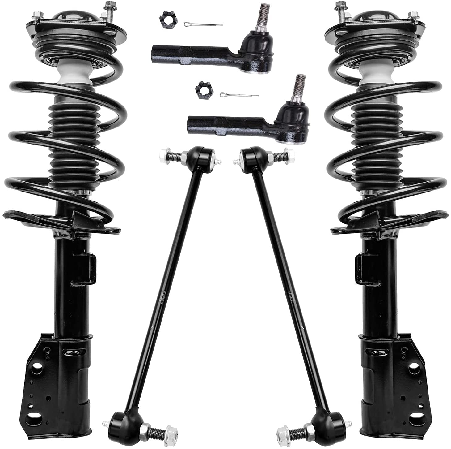 Detroit Axle - Front 6pc Struts Kit for Buick Enclave GMC Acadia Chevy ...