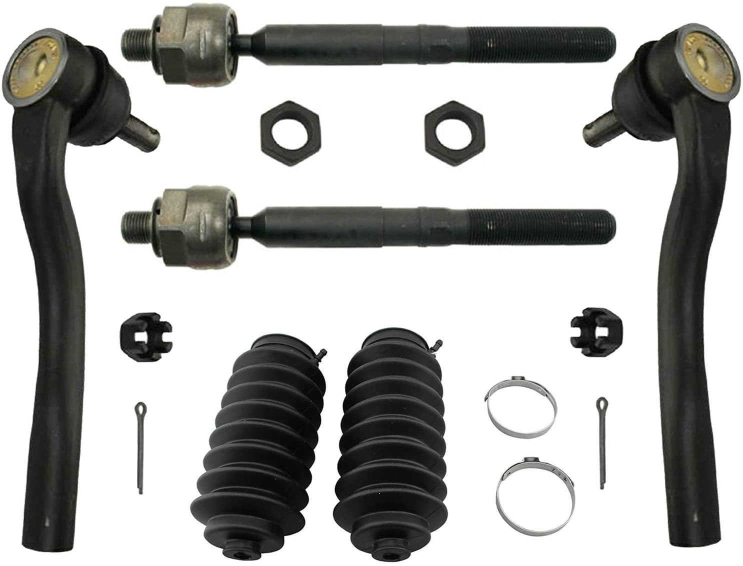 Detroit Axle - Front 6pc Suspension Kit for 11-15 Dodge Durango Jeep Grand Cherokee, 4 Tie Rods ...